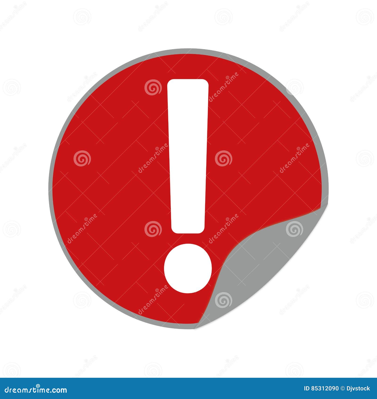 Warning Alert Sign Road Sticker Round Stock Illustration - Illustration ...