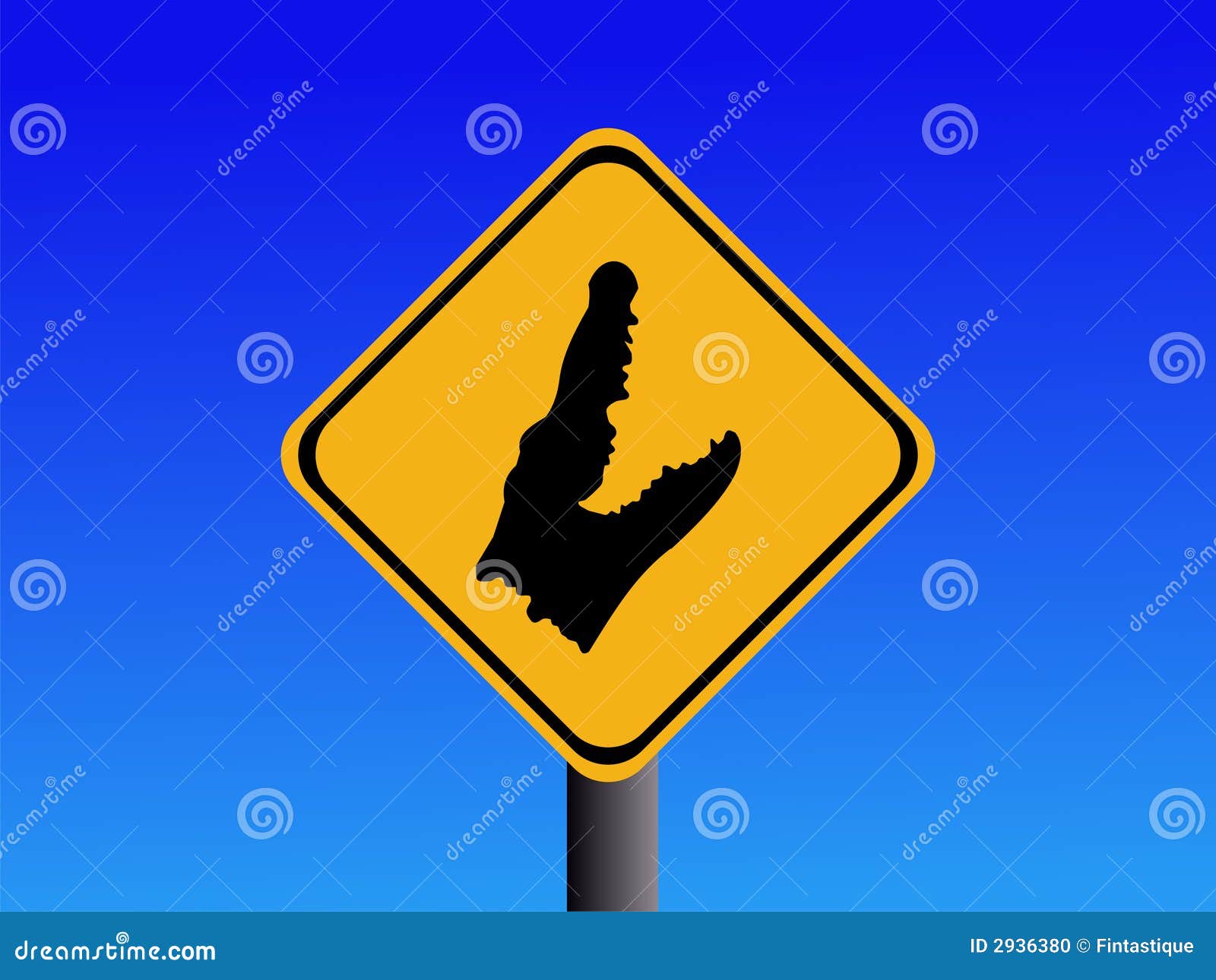 Warning Alligator sign stock vector. Illustration of crocodile - 2936380