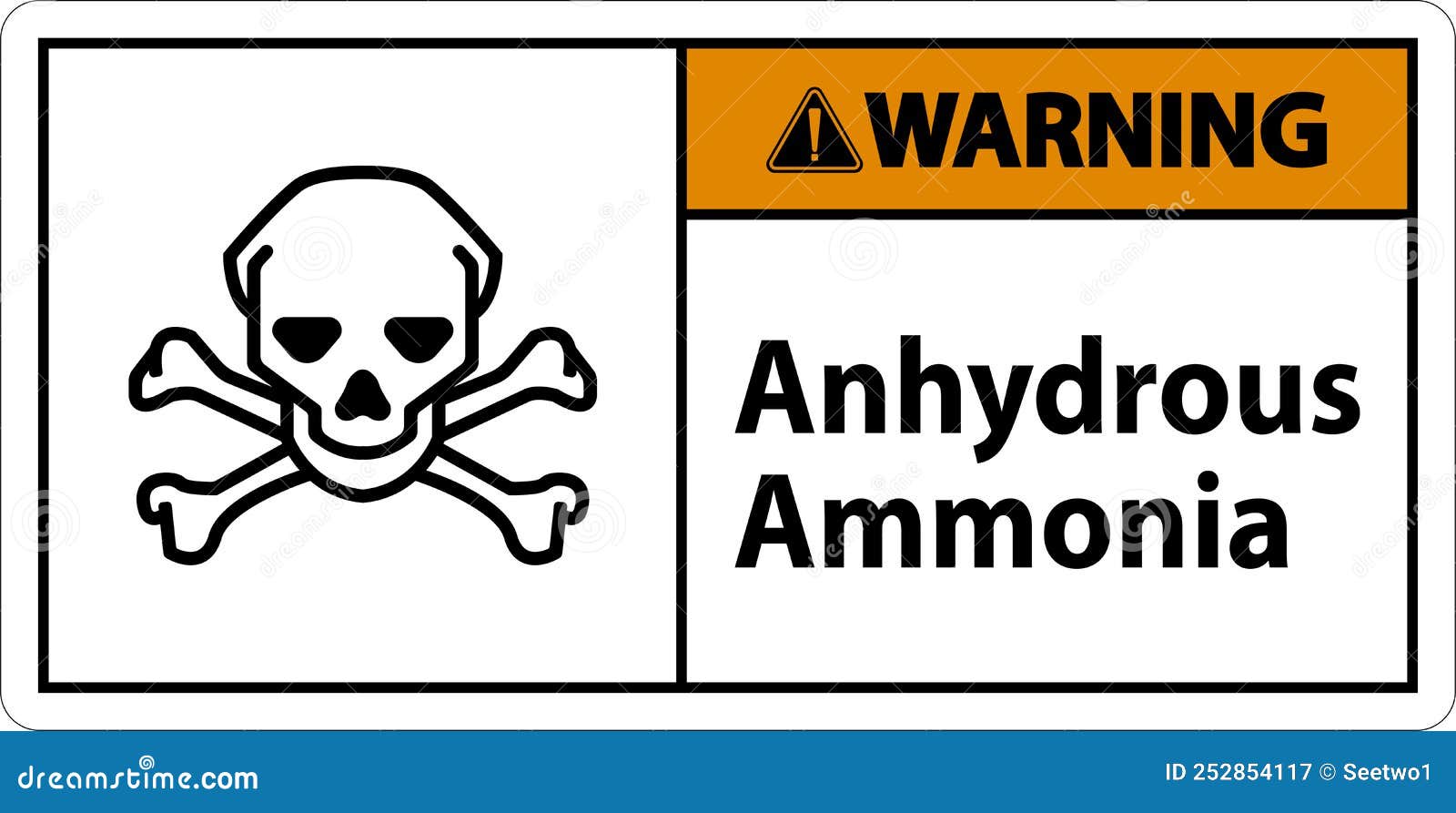 Danger Anhydrous Ammonia Symbol Sign, Vector Illustration, Isolate On ...