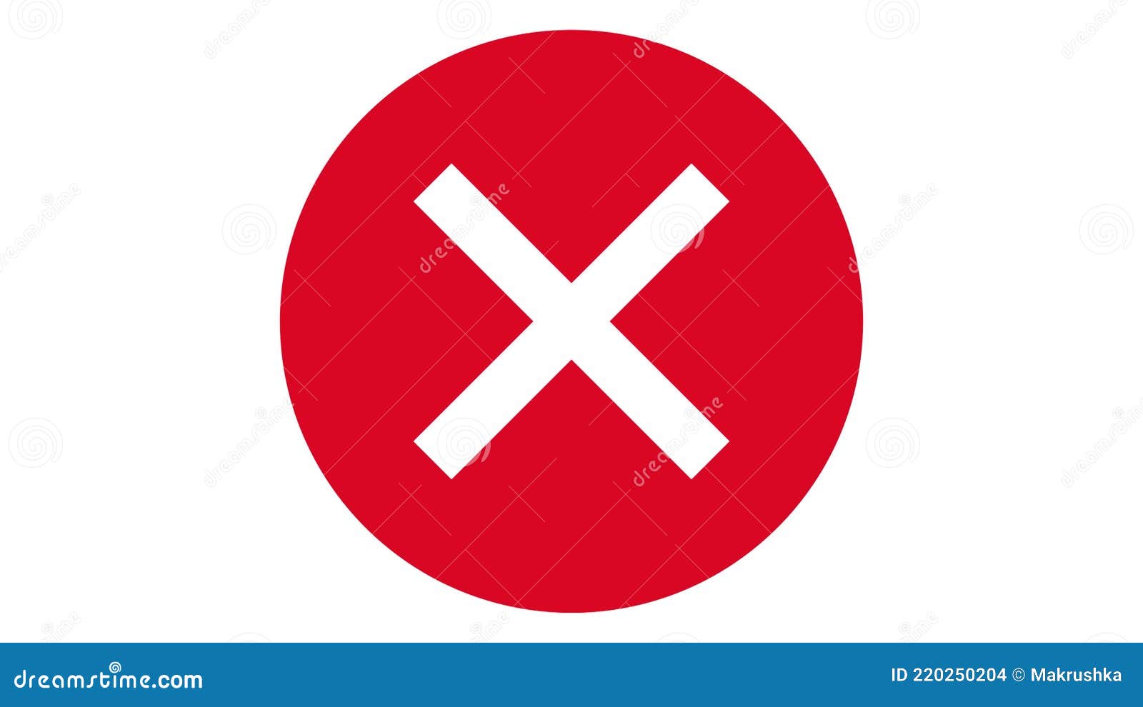 Warning Animation. Reject Symbol in Red Circle. Round Error Animation ...