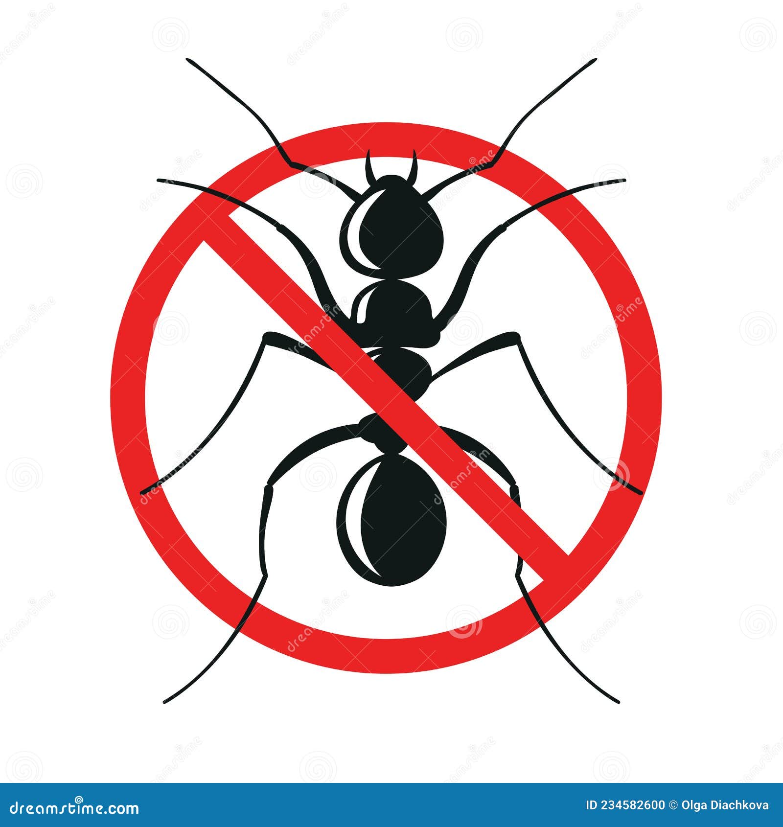 Warning Ant Sign Vector Illustration Stock Vector - Illustration of ...