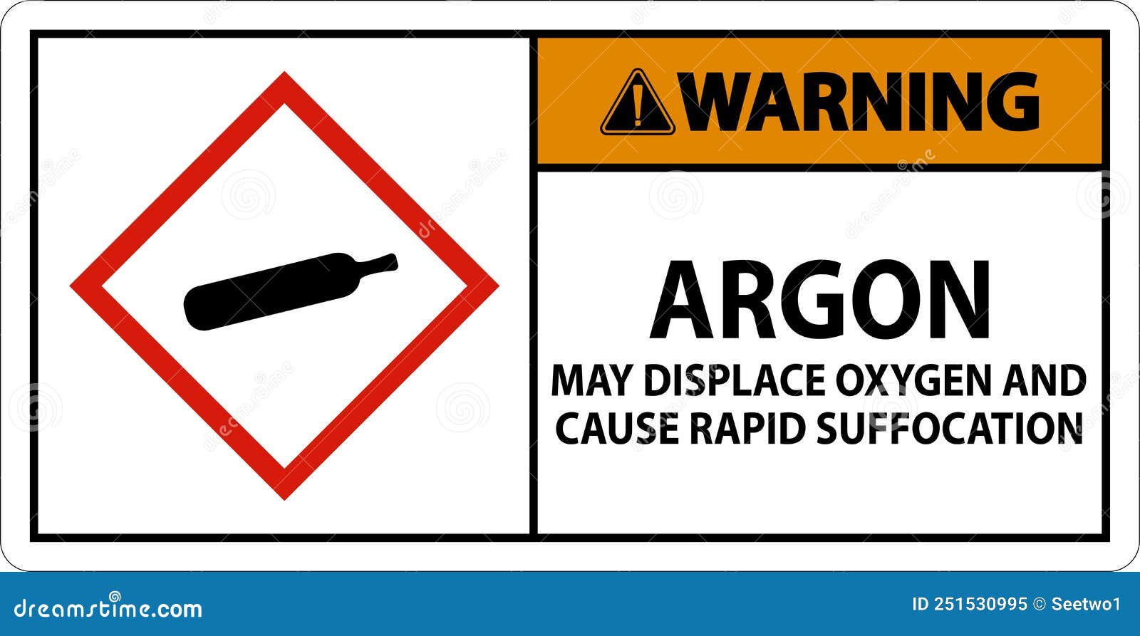 Warning Argon Symbol Sign Isolate On White Background,Vector ...