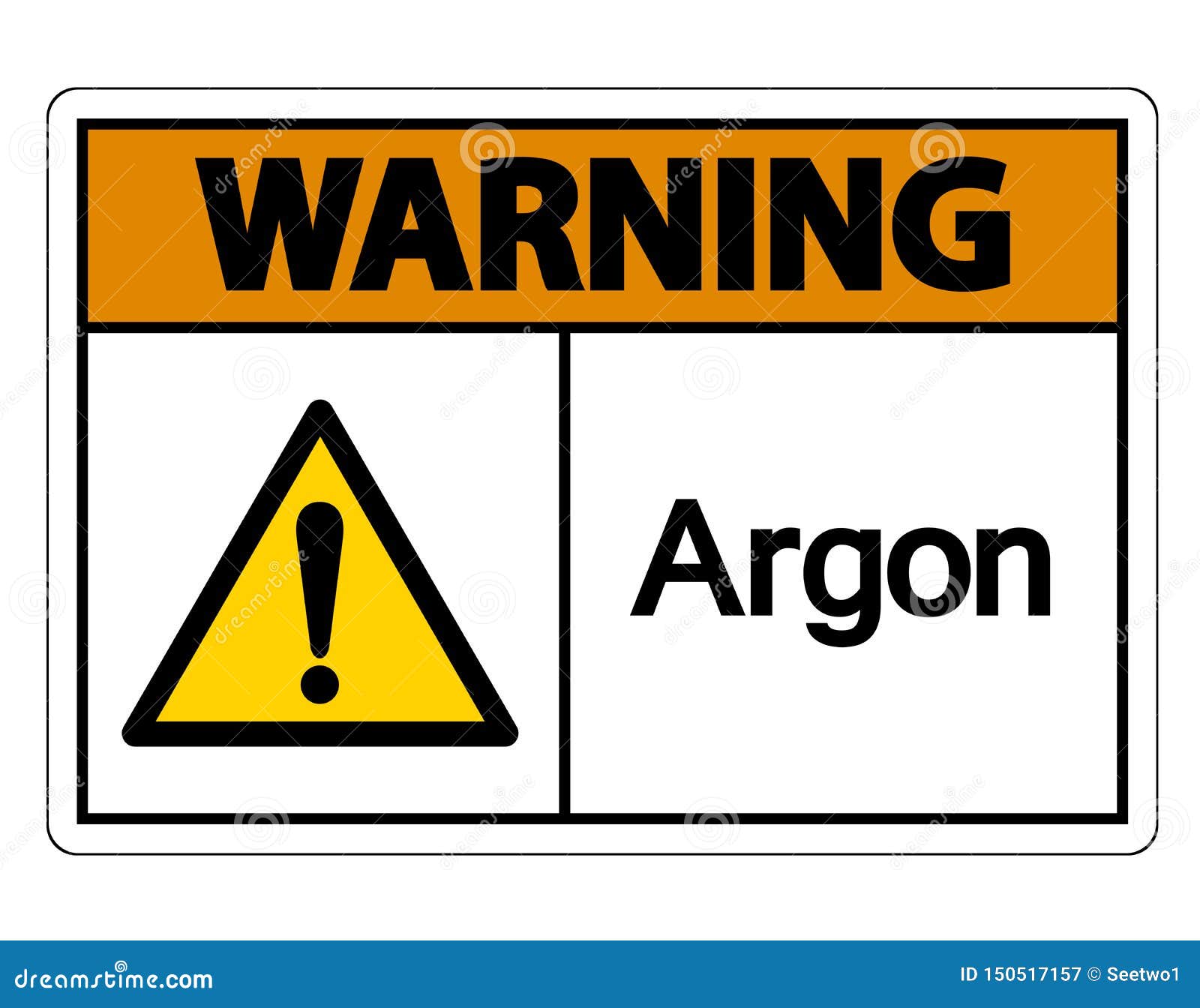 Warning Argon Symbol Sign Isolate on White Background,Vector ...
