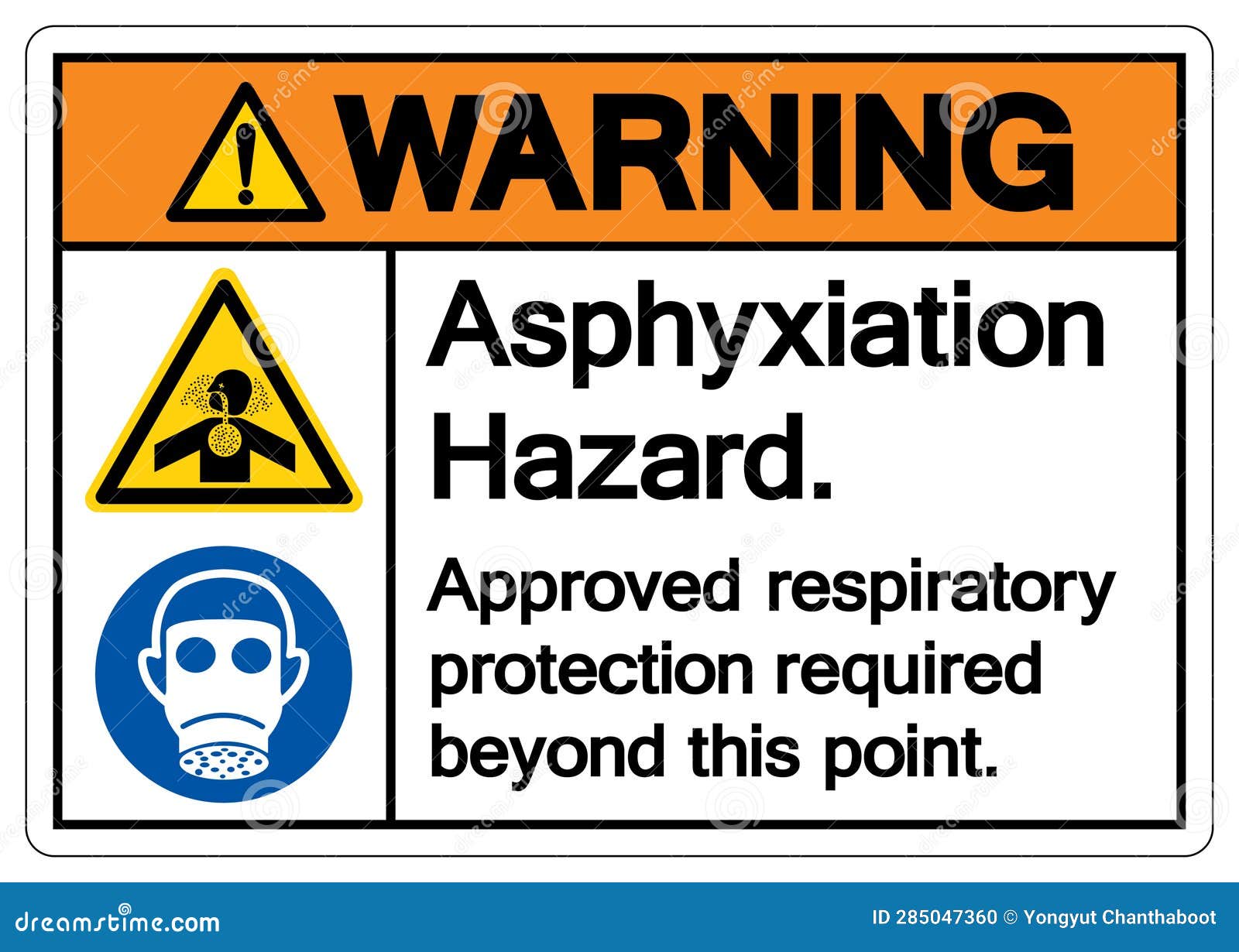 Warning Asphyxiation Hazard Symbol Sign, Vector Illustration, Isolate ...