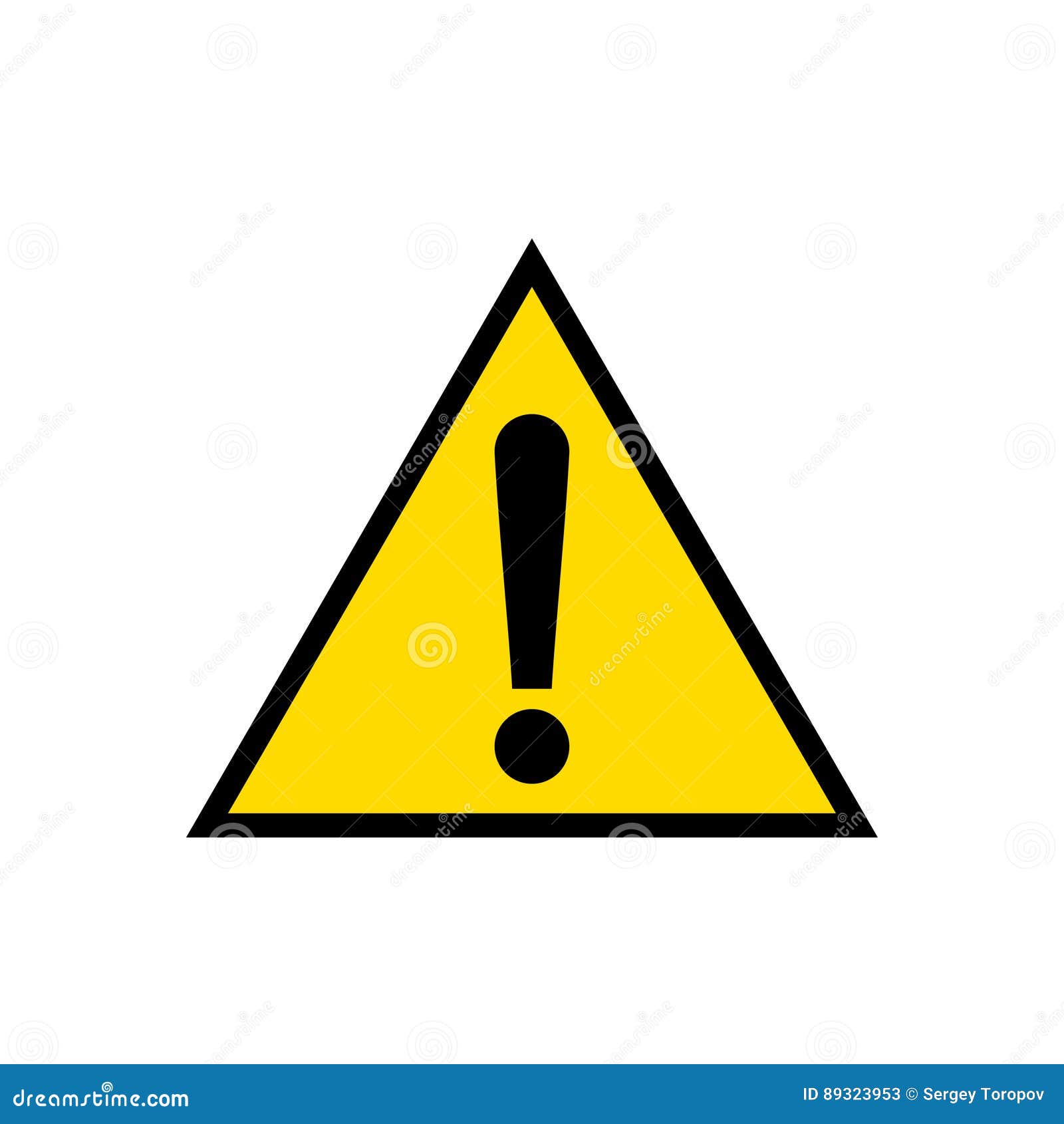 Warning Attention Yellow Triangle Sign Icon Isolated On White