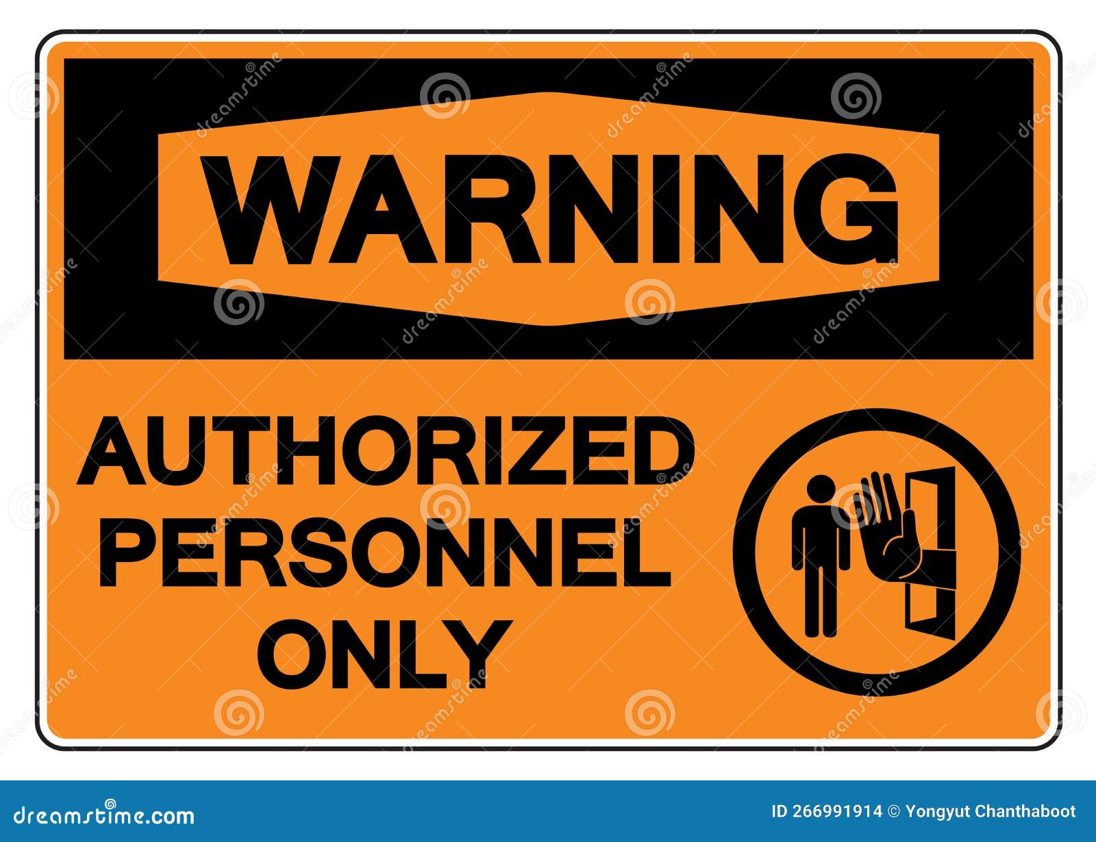 Warning Authorized Personnel only Symbol Sign,Vector Illustration ...