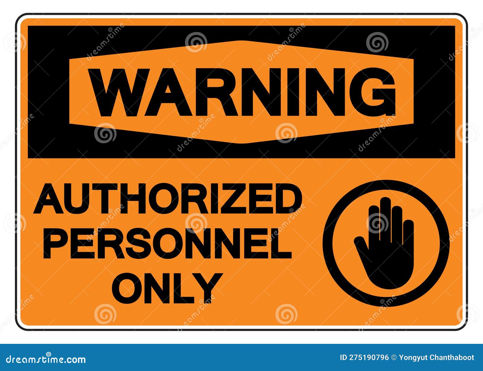 Warning Authorized Personnel only Symbol Sign, Vector Illustration ...