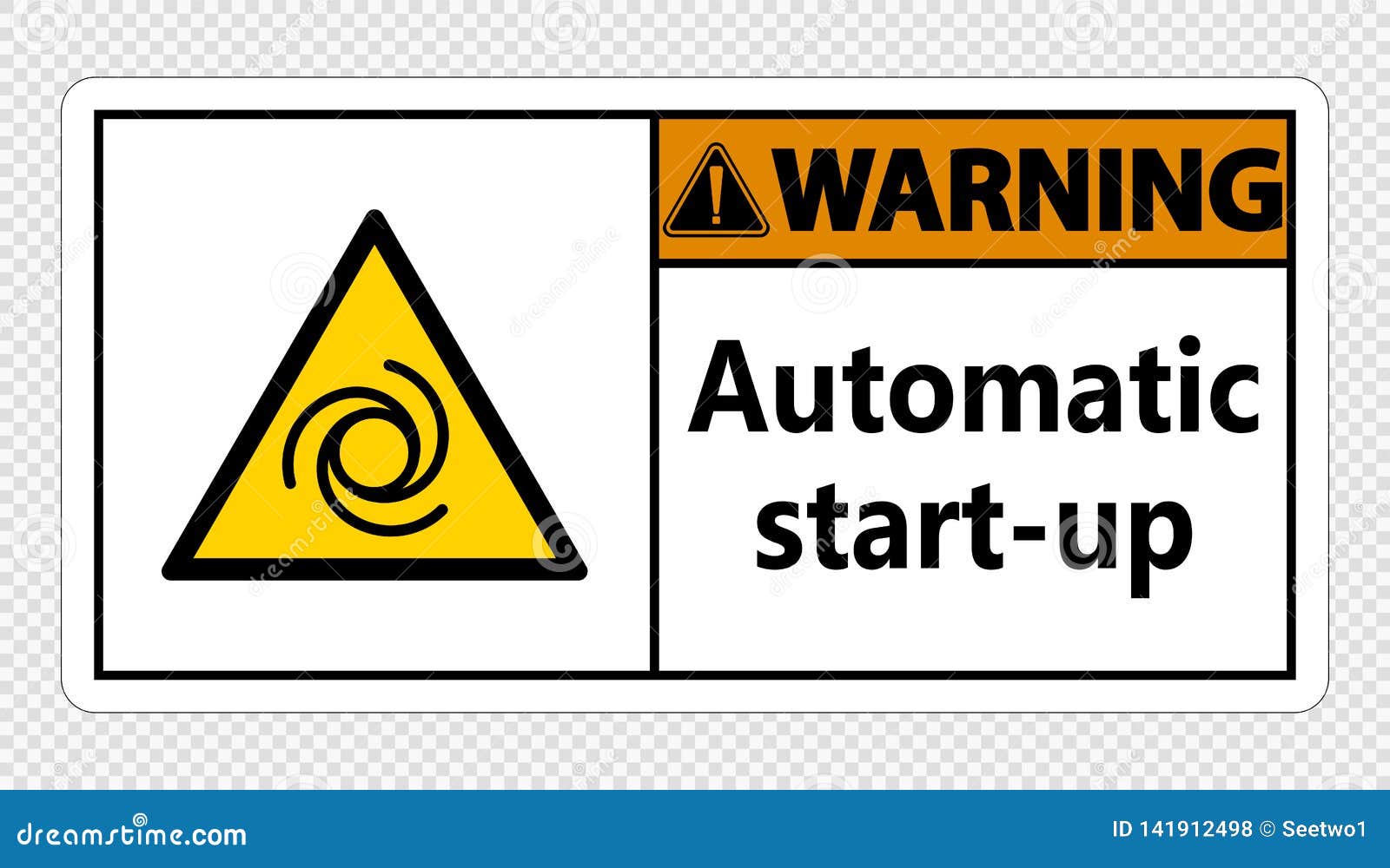 Symbol Warning Automatic Start-up Sign On Transparent Background Vector ...