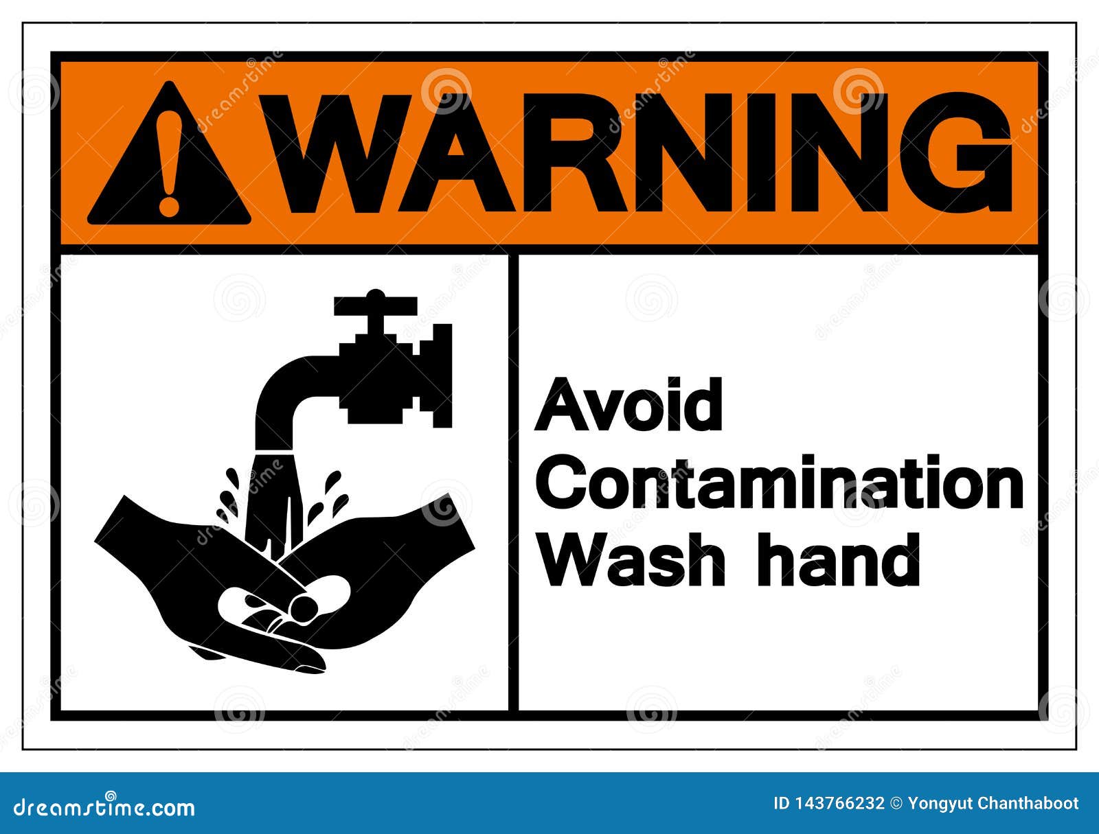 Warning Contamination Area Symbol Sign ,Vector Illustration, Isolate On ...