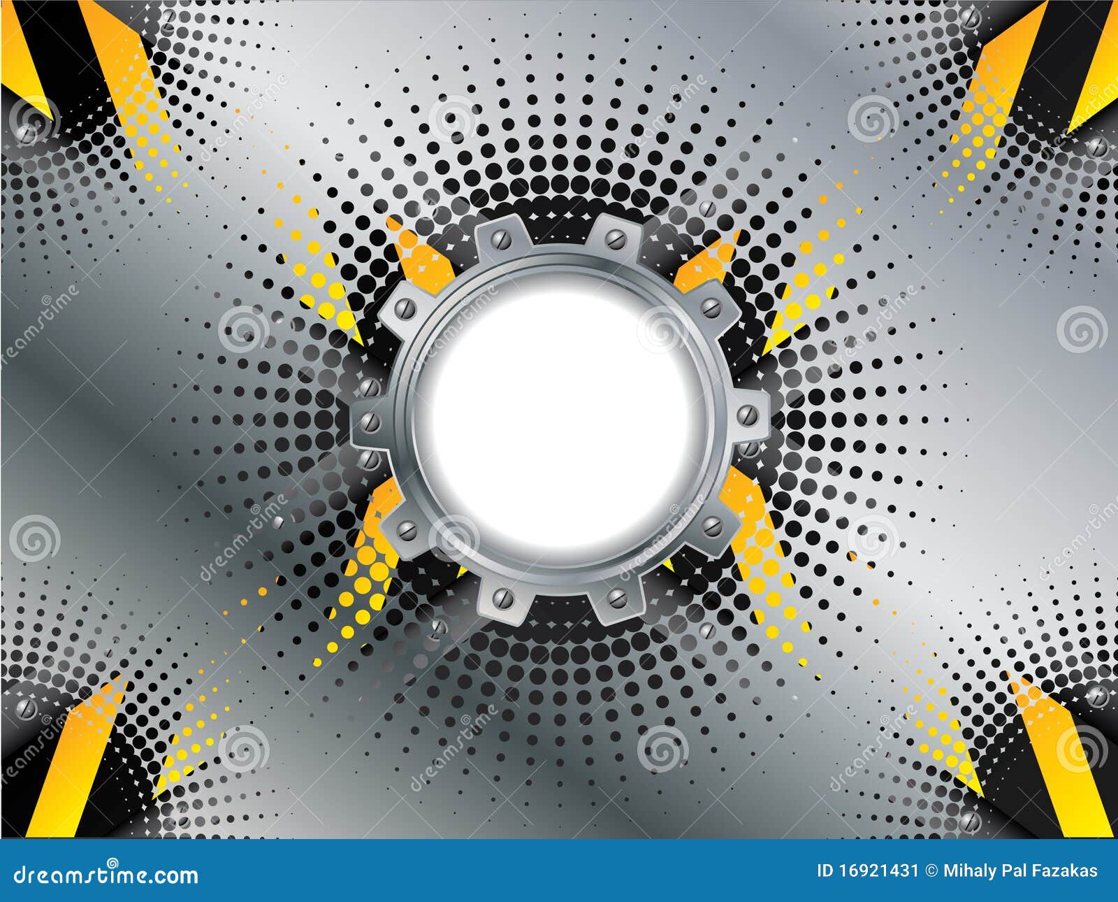 Warning Backdrop with Halftone Stock Illustration - Illustration of ...