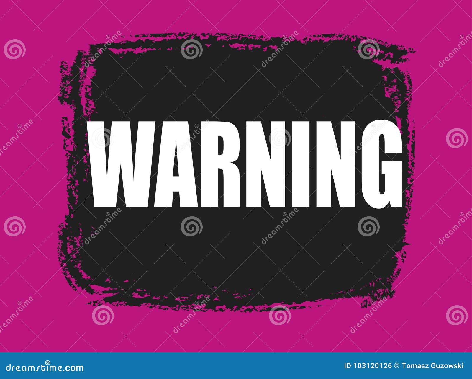 Warning banner stock illustration. Illustration of sticker - 103120126