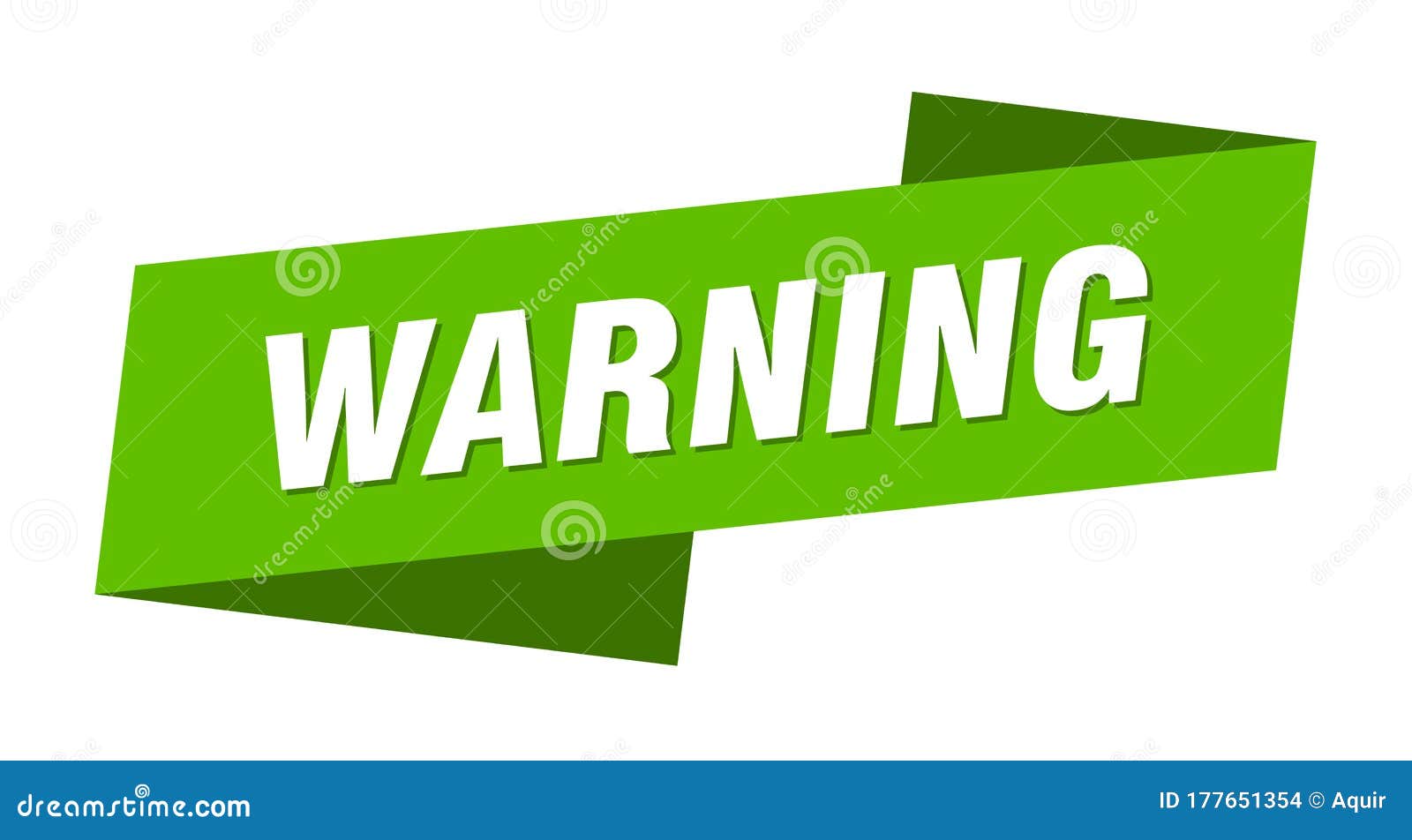 Warning Banner Template. Warning Ribbon Label Stock Vector ...