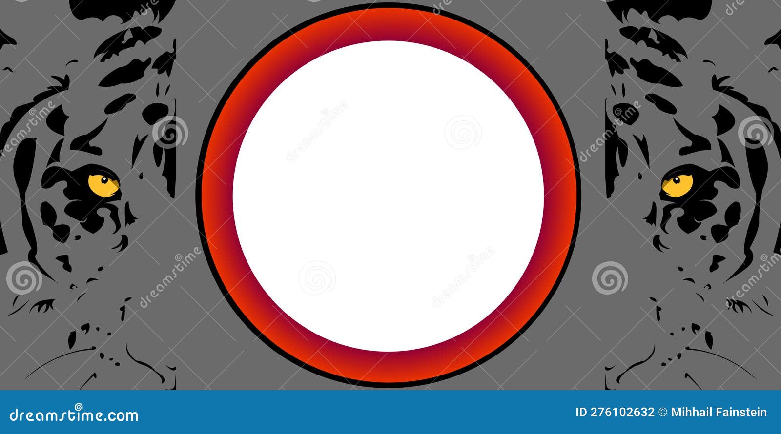 Tiger Warning Sign Vector Illustration | CartoonDealer.com #2833174