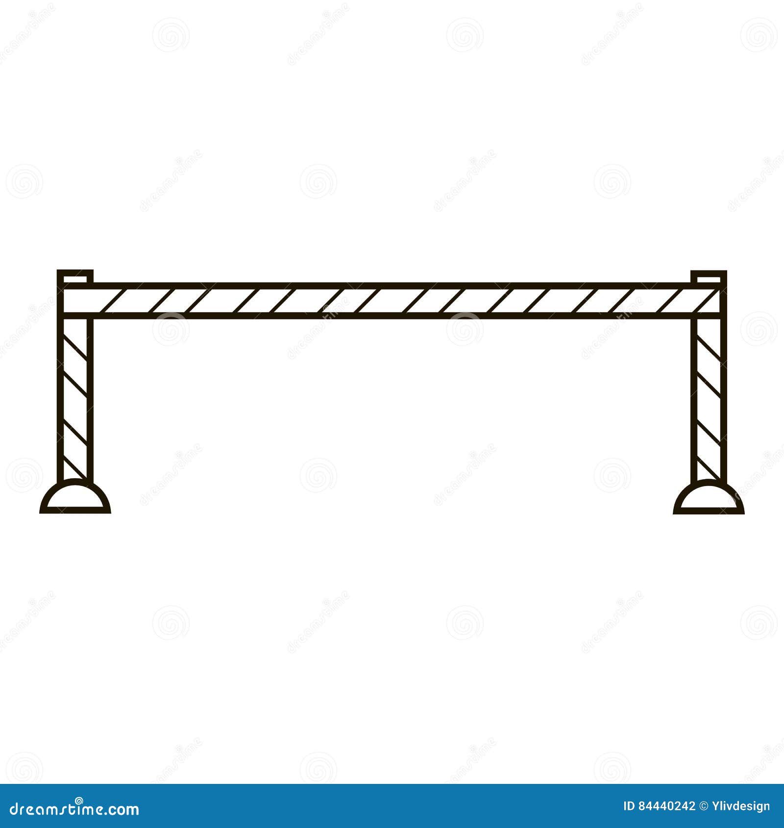 Warning Barrier Icon, Outline Style Stock Vector - Illustration of ...