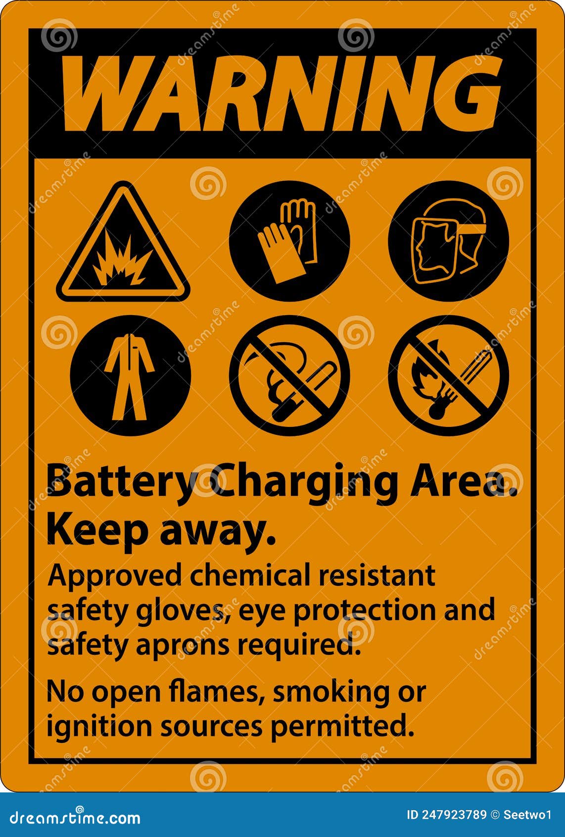 Warning Battery Flash ARC Hazard Symbol Sign ,Vector Illustration ...