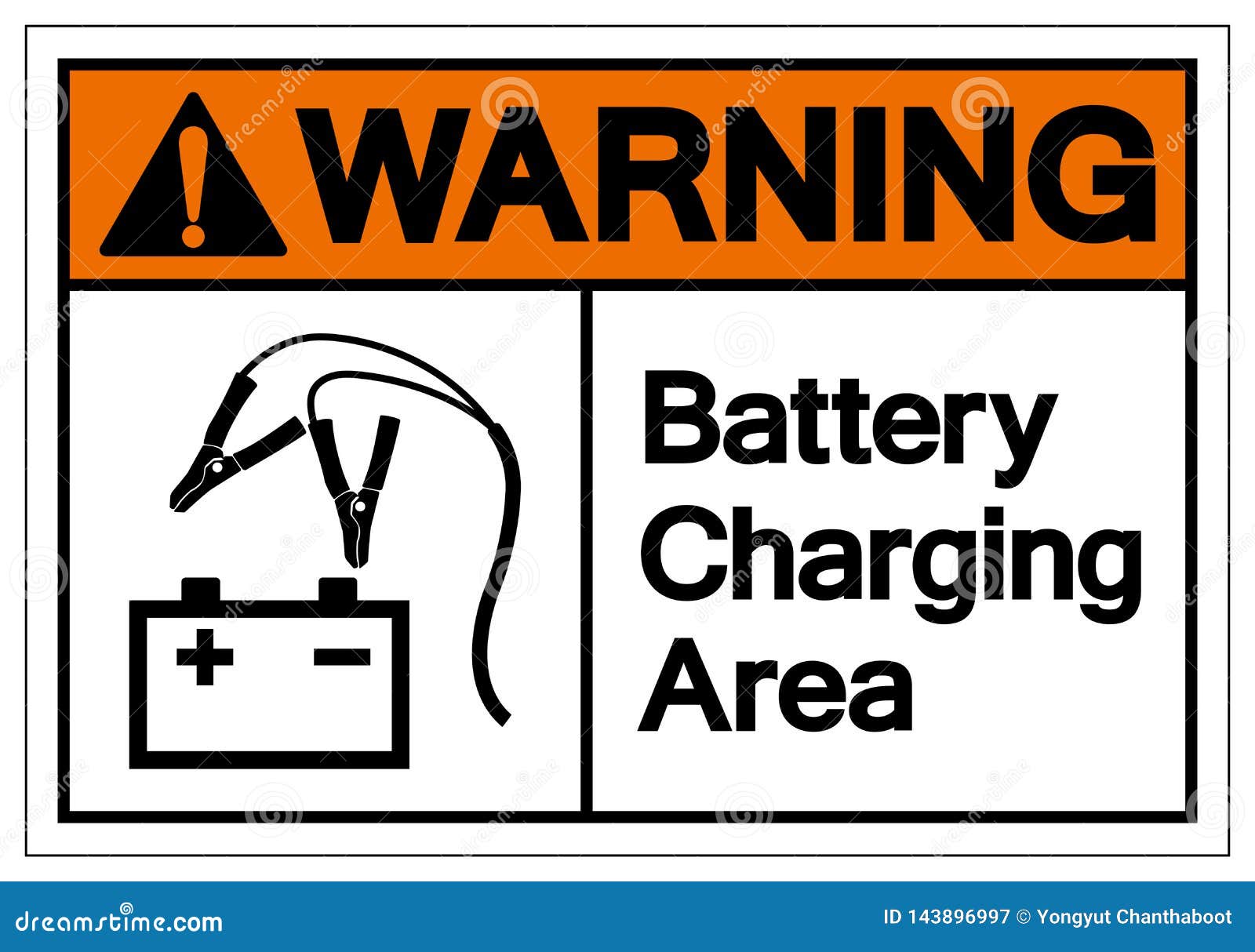 Warning Battery Charging Area Symbol Sign, Vector Illustration ...