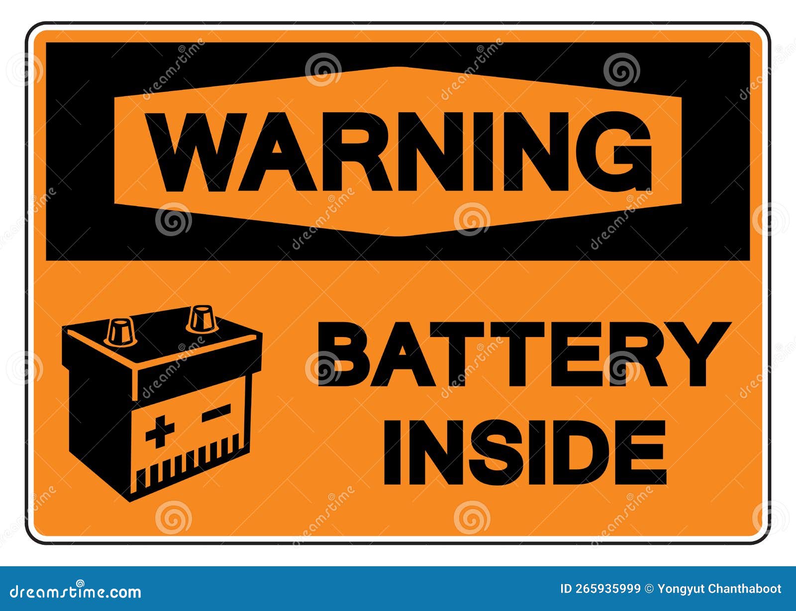 Warning Battery Inside Symbol Sign, Vector Illustration, Isolated on ...