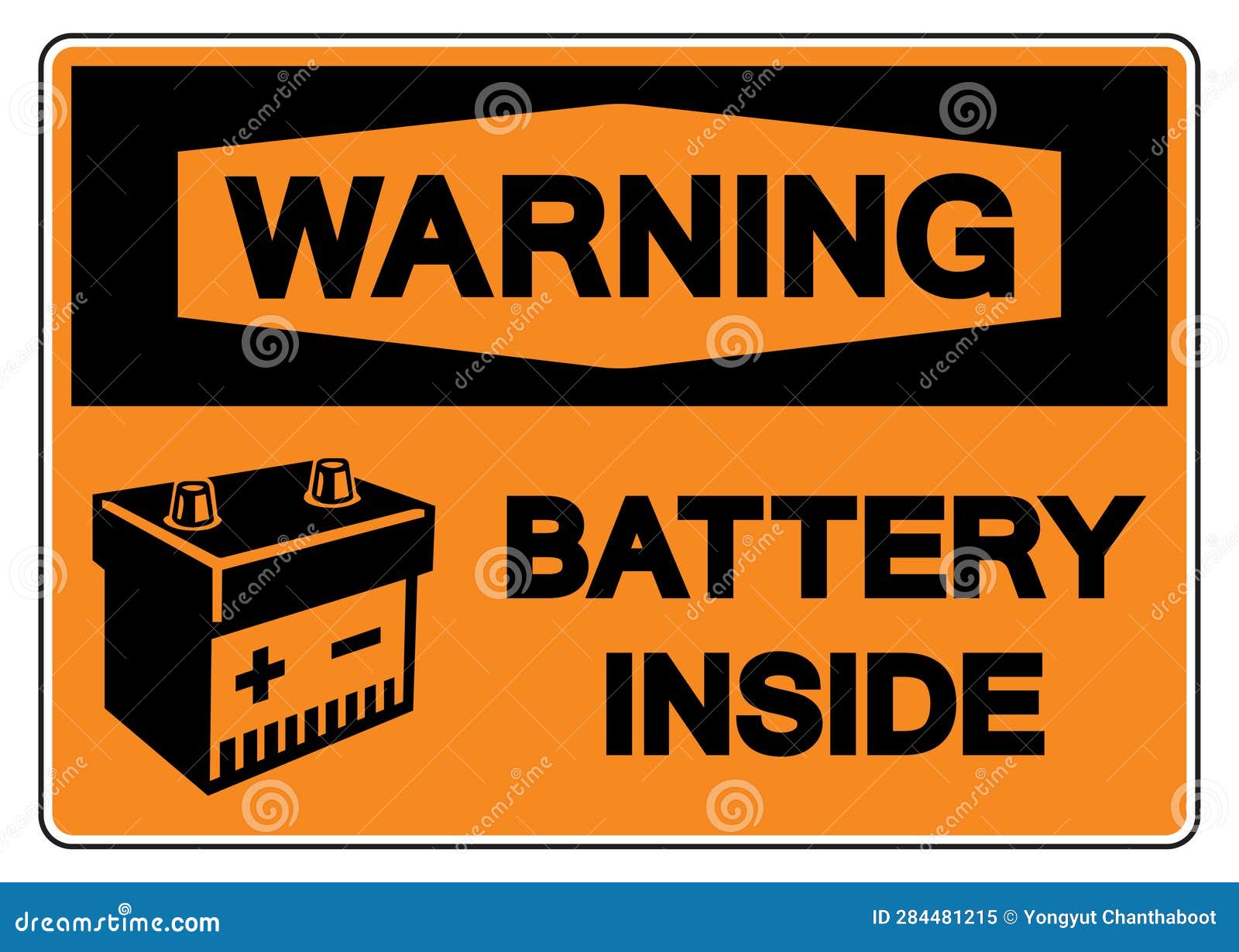 Warning Battery Inside Symbol Sign, Vector Illustration, Isolated on ...