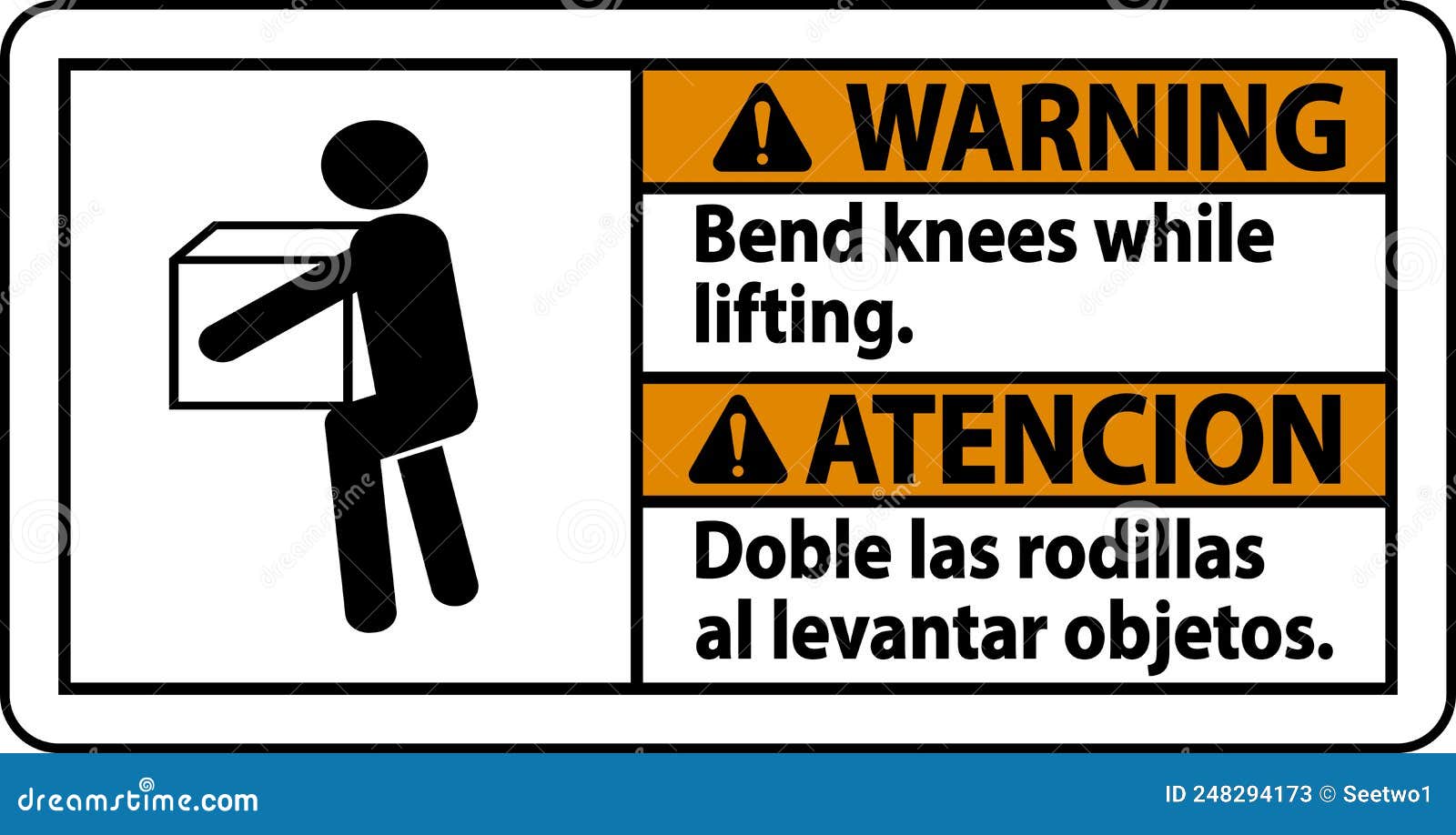 Warning Lifting Hazard Symbol Sign, Vector Illustration, Isolate On ...