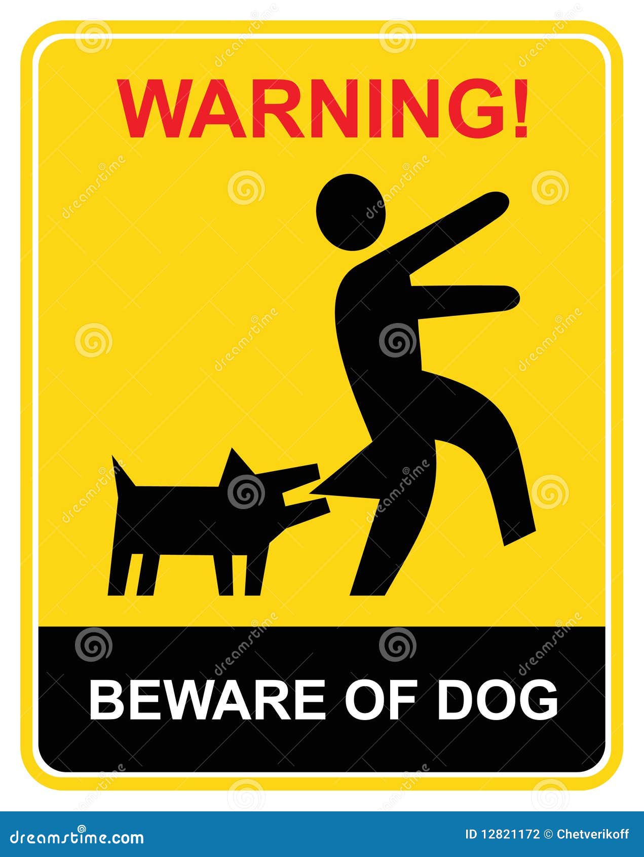 Warning - beware of dog stock vector. Illustration of caution - 12821172 Warning - beware of dog stock vector. Illustration of caution - 12821172