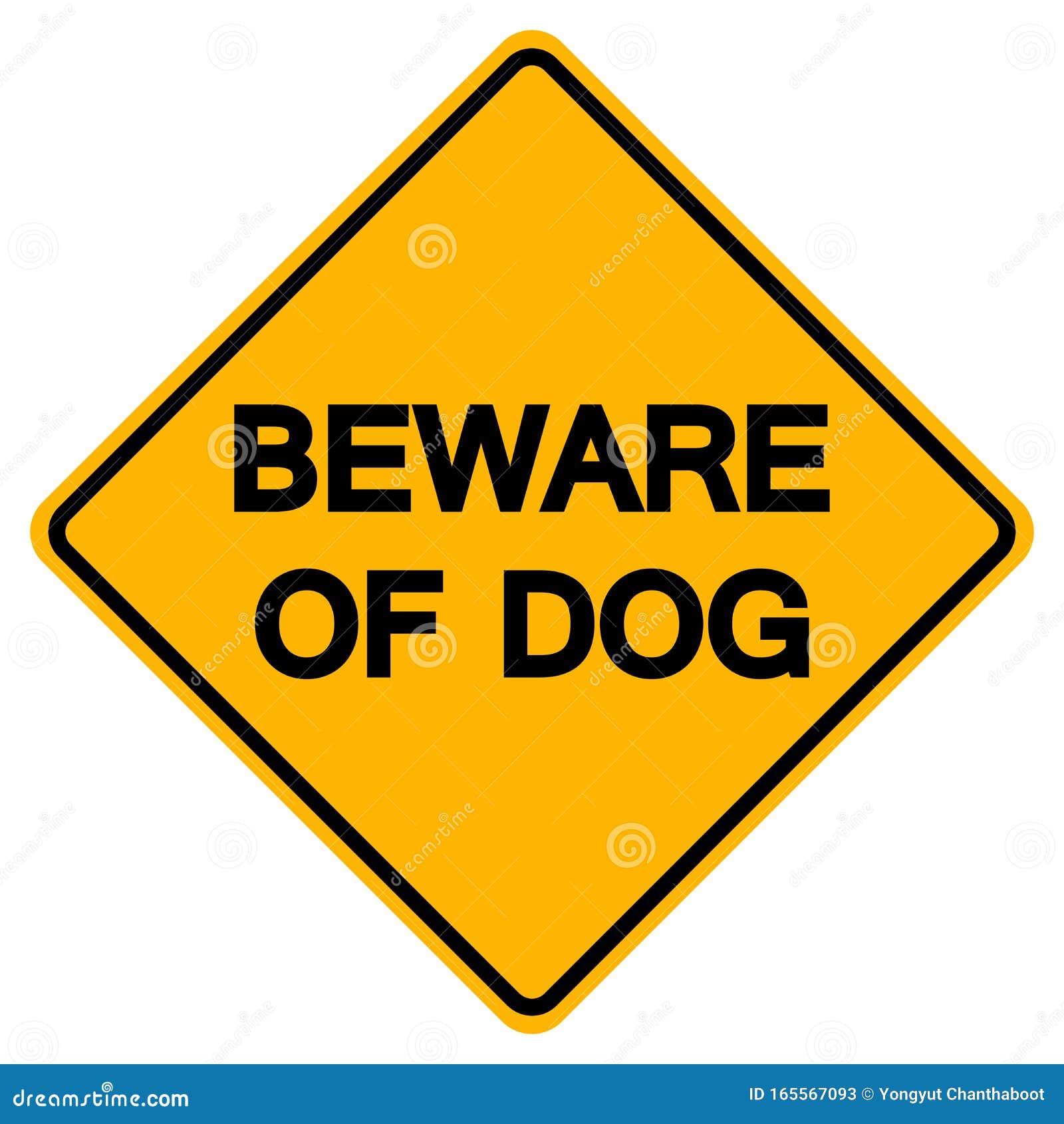 Warning Beware Of Dog Symbol Sign,Vector Illustration, Isolate On White ...