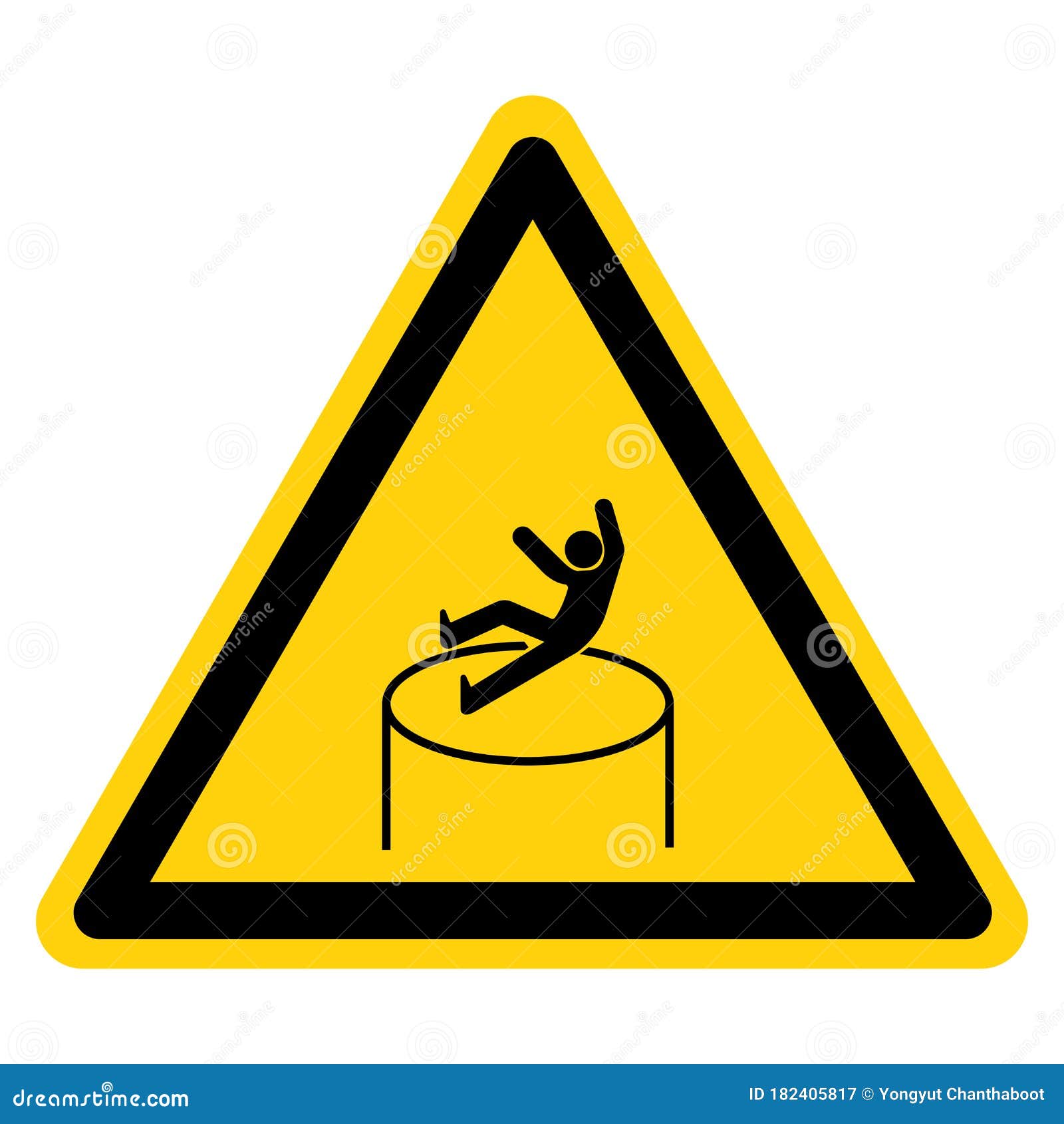Warning Beware of Falling from a Height Symbol Sign ,Vector ...