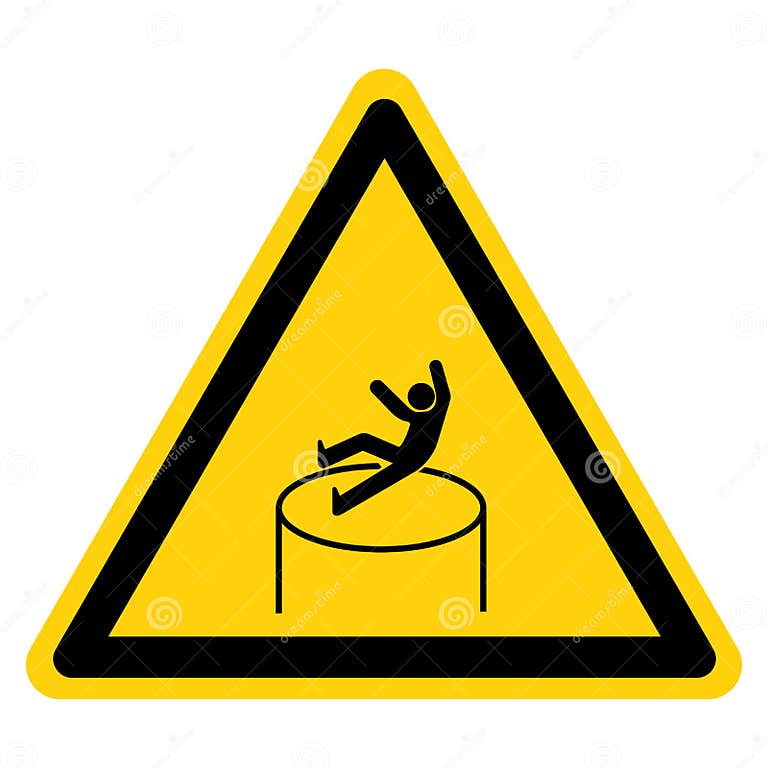 Warning Beware of Falling from a Height Symbol Sign ,Vector ...