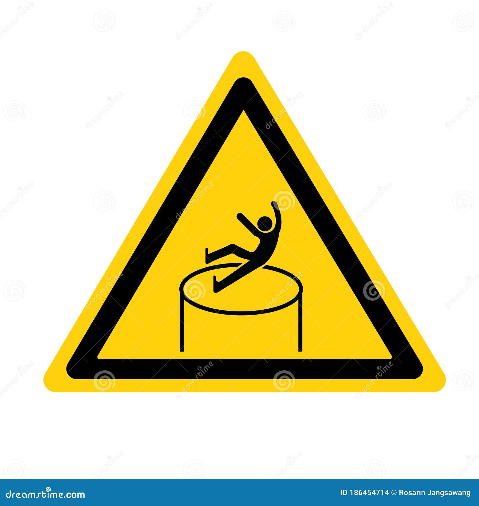 Warning Beware Of Falling From A Height Symbol Sign Vector Illustration ...