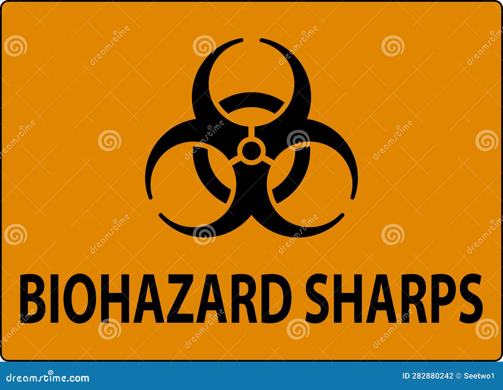 Warning Biohazard Label, Biohazard Sharps Stock Vector - Illustration ...