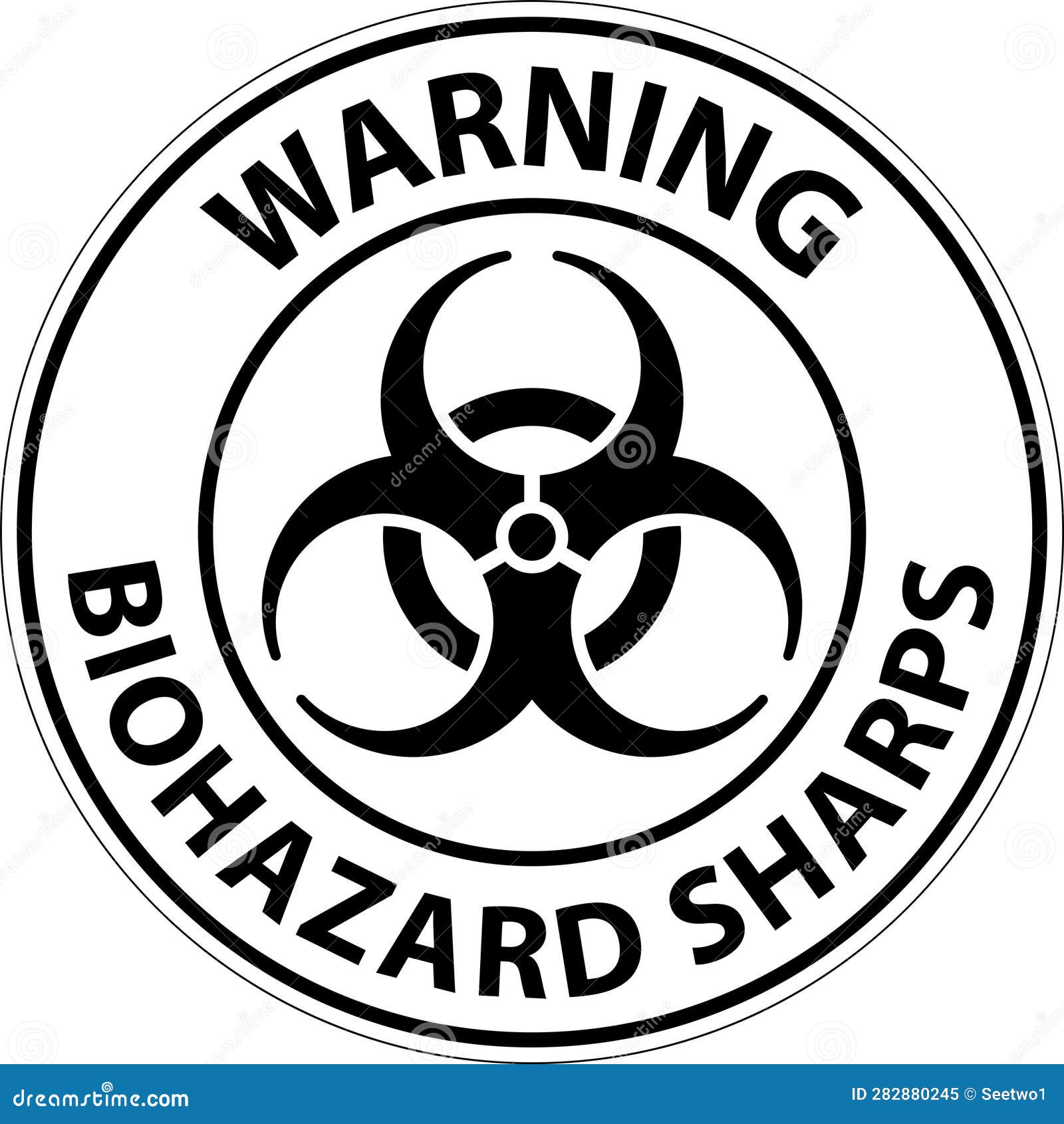 Warning Sharps Disposal Symbol Sign, Vector Illustration, Isolated On ...