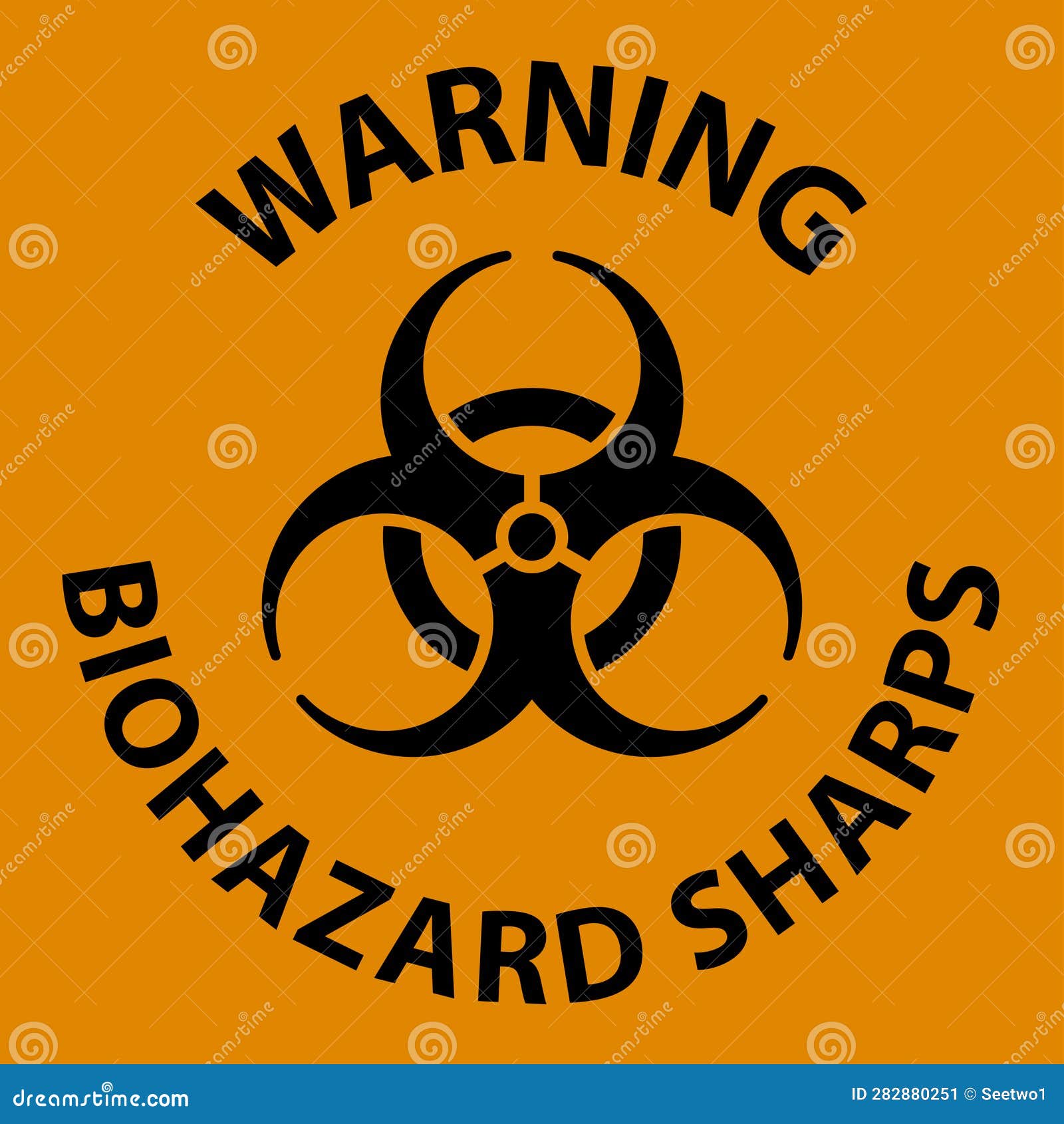 Warning Biohazard Label, Biohazard Sharps Stock Vector - Illustration ...