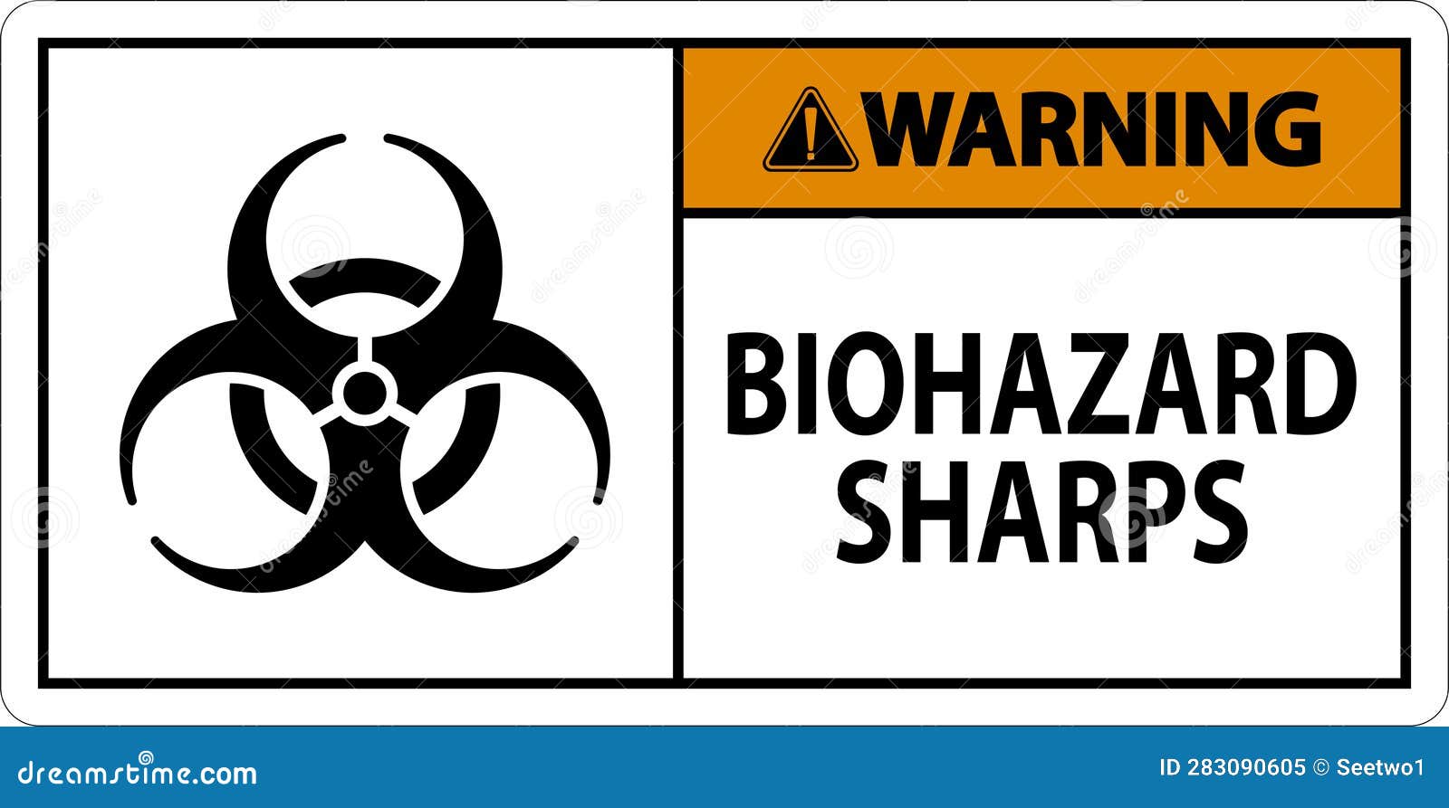 Warning Sharps Disposal Symbol Sign, Vector Illustration, Isolated On ...