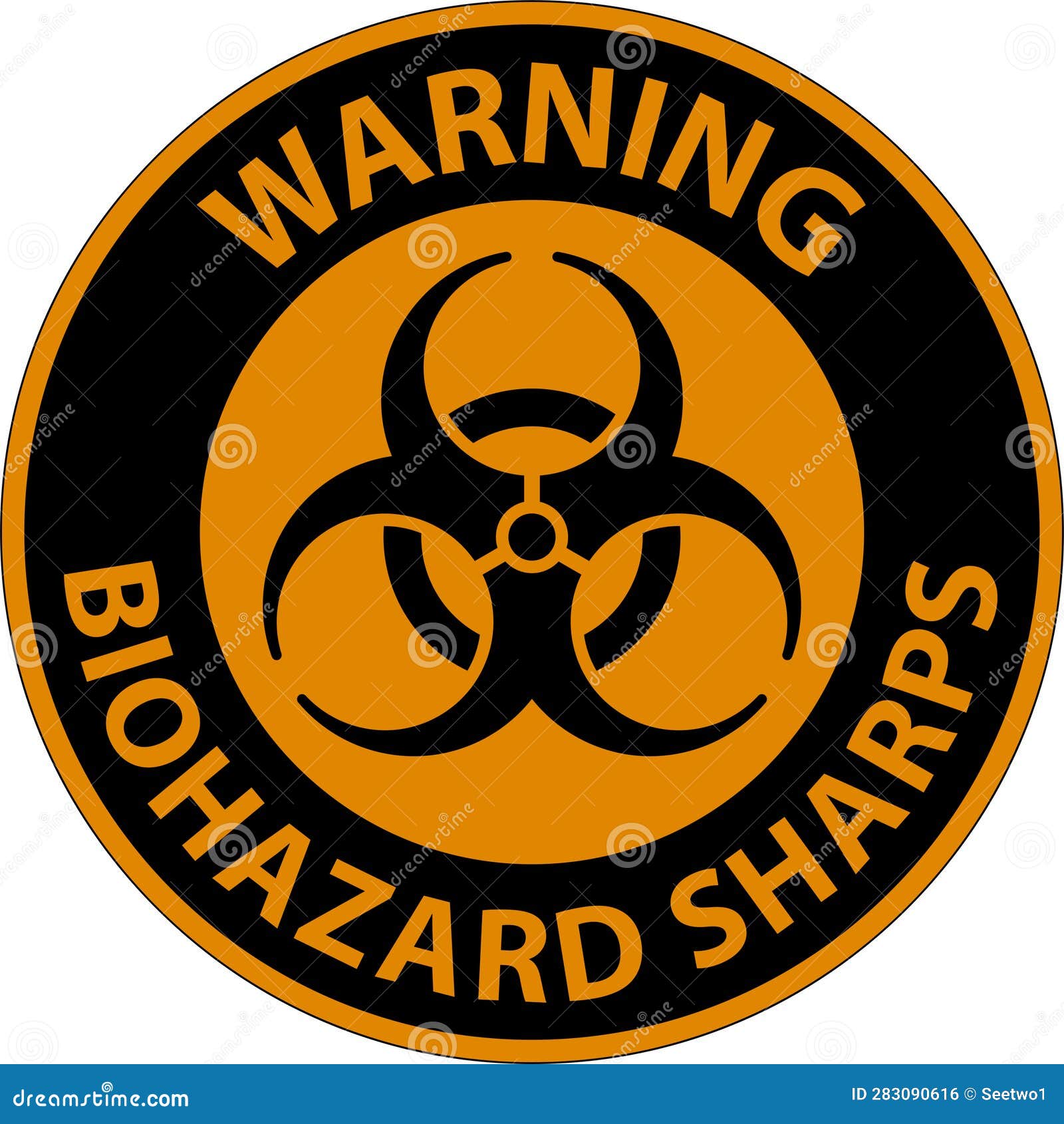 Warning Sharps Disposal Symbol Sign, Vector Illustration, Isolated On ...