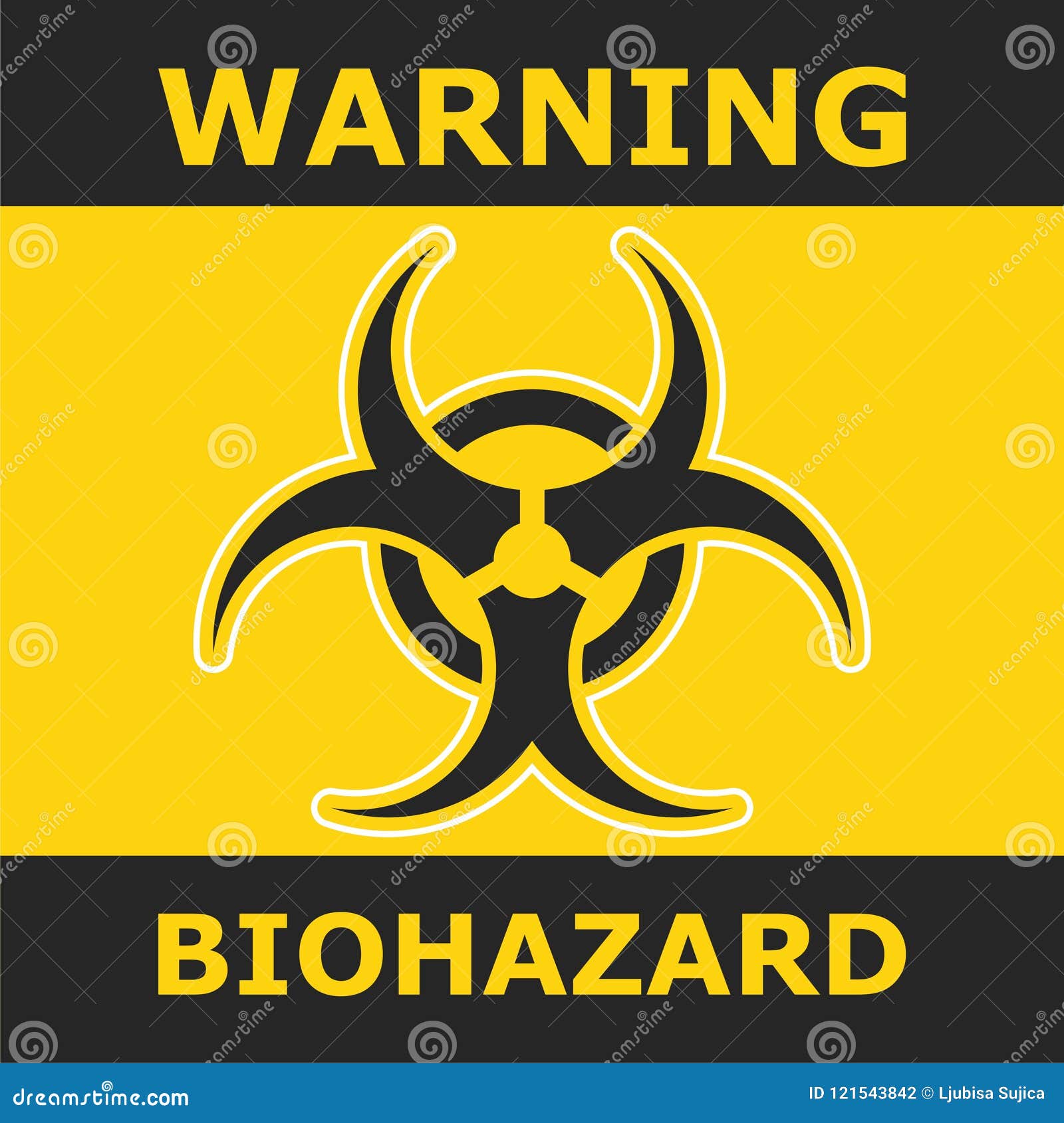 Warning Biohazard, Poster Design Stock Illustration - Illustration of ...