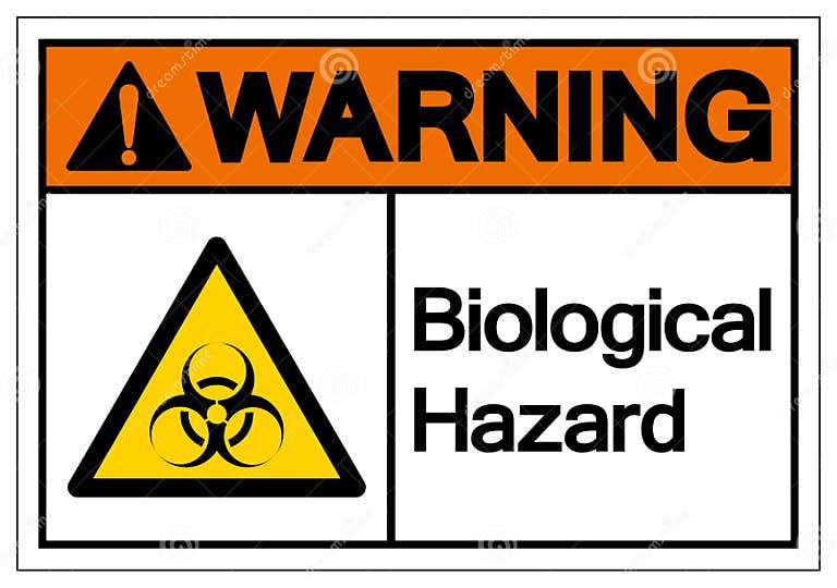 Warning Biological Hazard Symbol, Vector Illustration, Isolate on White ...