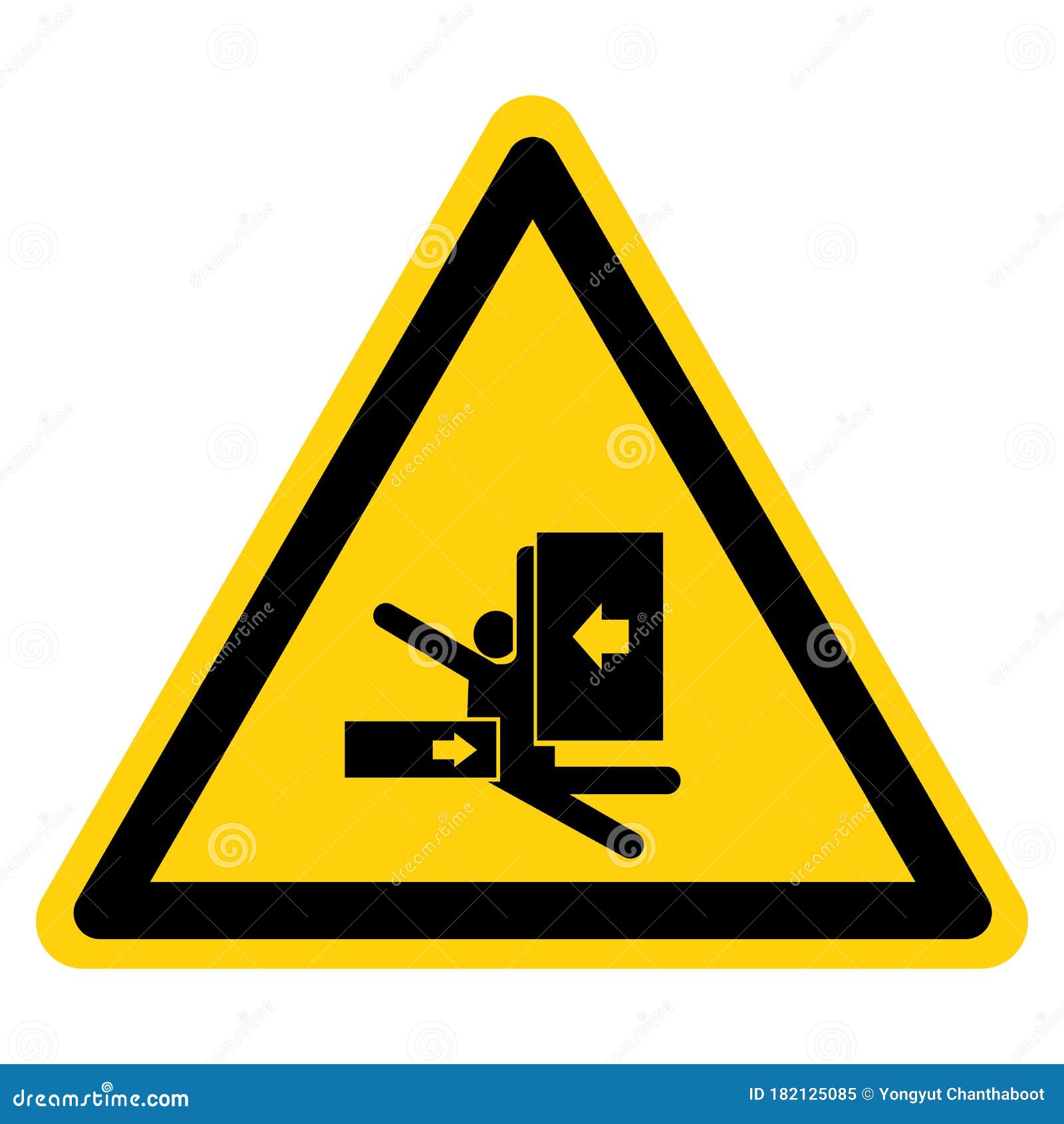 Warning Body Crush Force from Side Symbol Sign, Vector Illustration ...