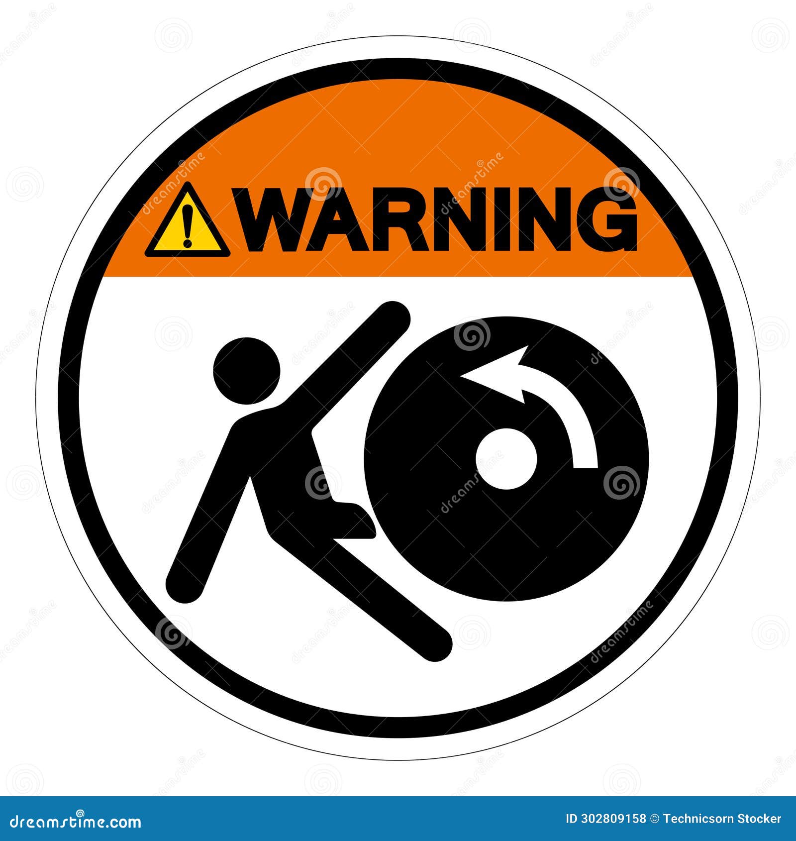 Warning Body in Rollers Symbol Sign, Vector Illustration, Isolate on ...