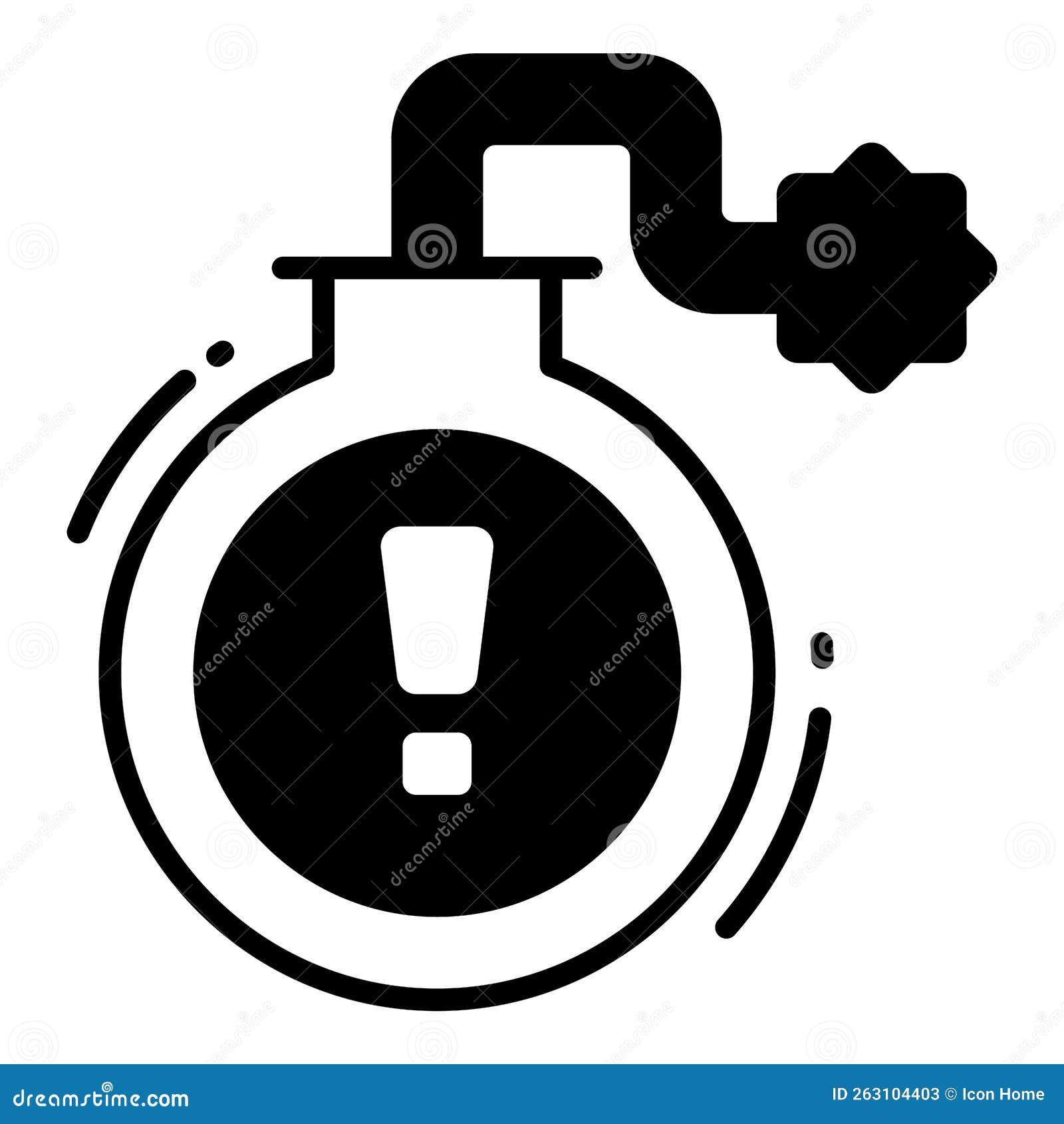 Warning Bomb Protection and Security Vector Icons Set Cyber Computer ...