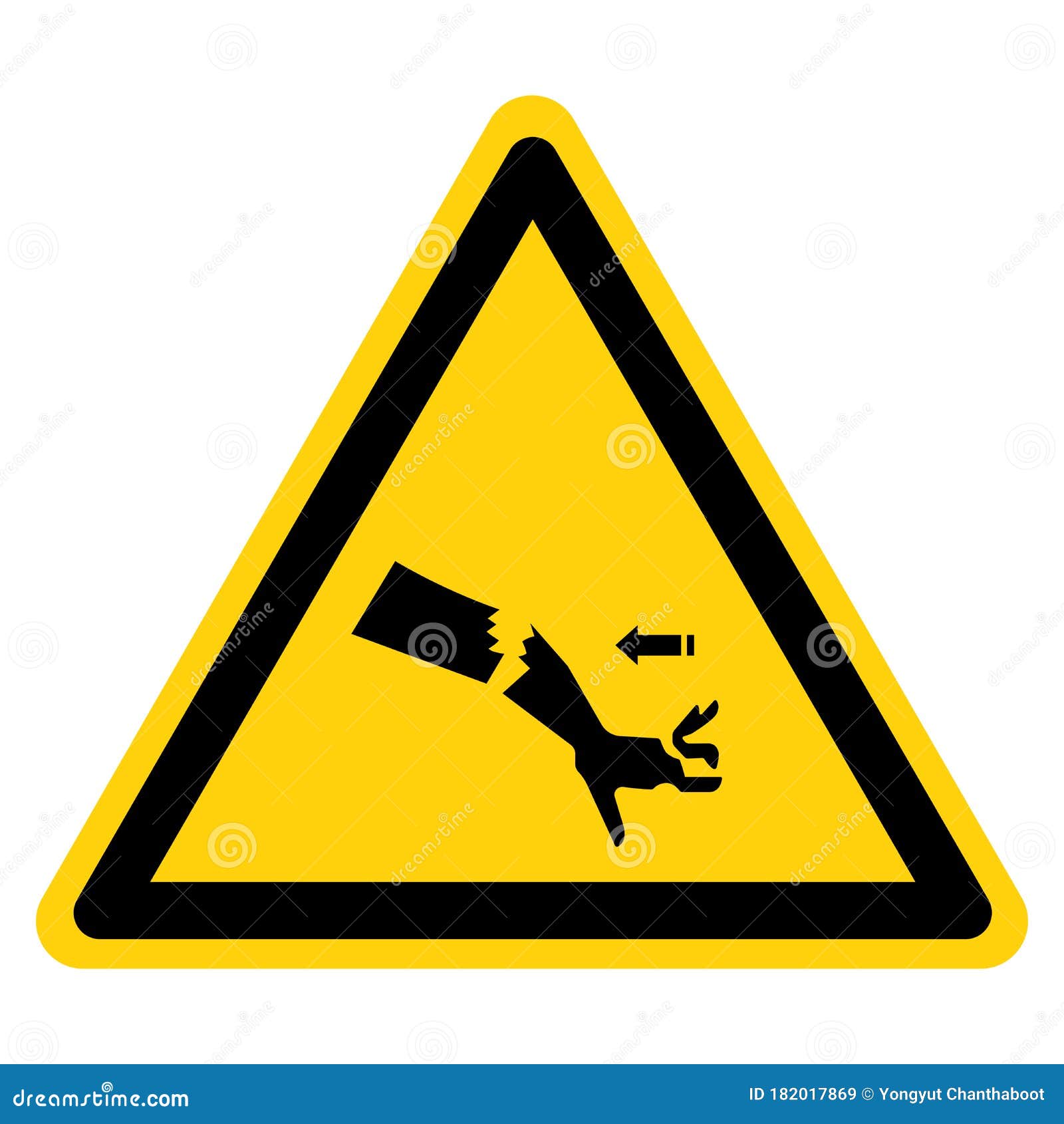 Warning Broken Glass Hazard Symbol Sign ,Vector Illustration, Isolate ...