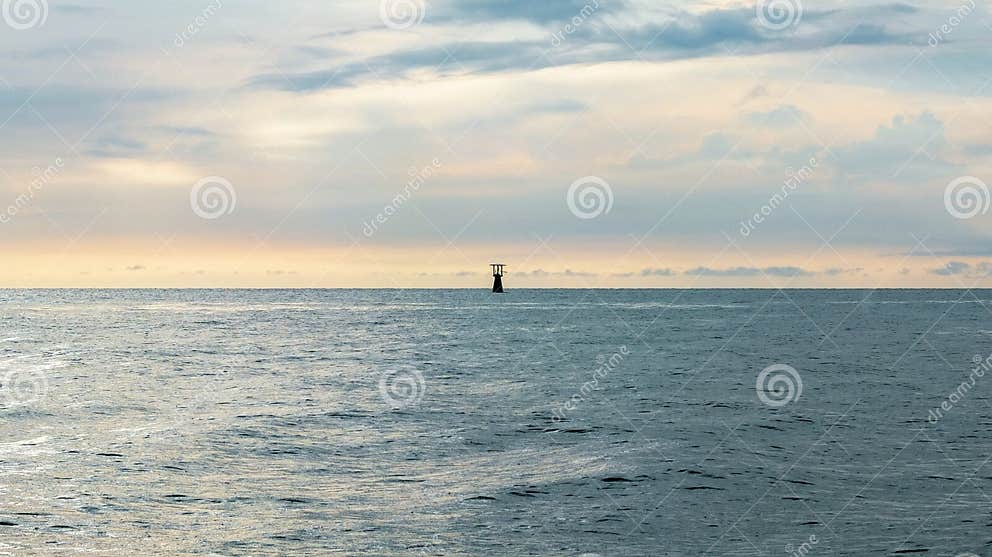 Warning Buoy of Floating at the Sea. Stock Photo - Image of coast, blue ...