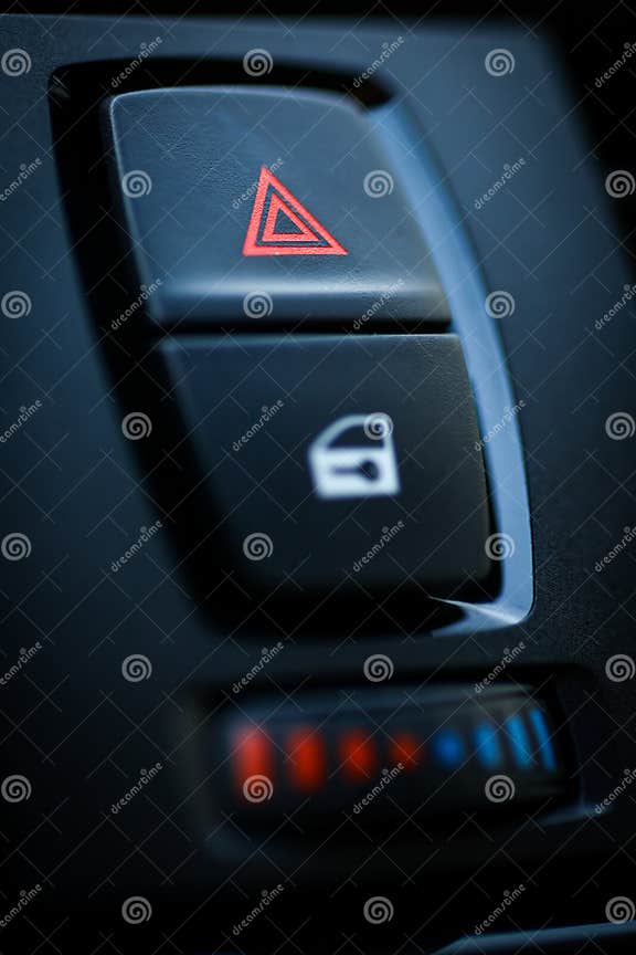 Warning button detail stock photo. Image of hazard, roadtrip - 63865664