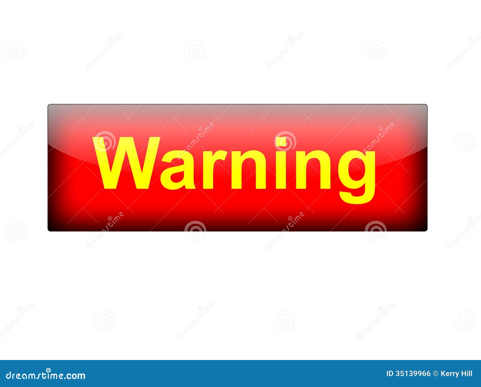 Warning button stock illustration. Illustration of computer - 35139966