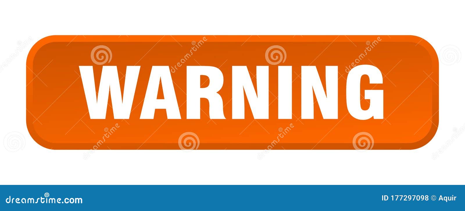 Warning Button. Warning Square 3d Push Button Stock Vector ...