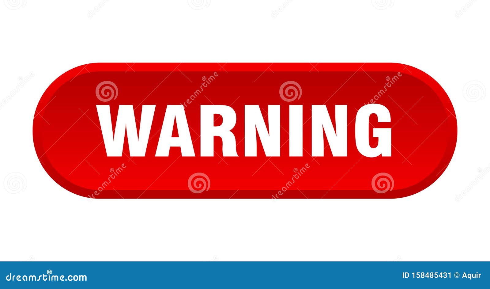 Warning button stock vector. Illustration of sign, warning - 158485431