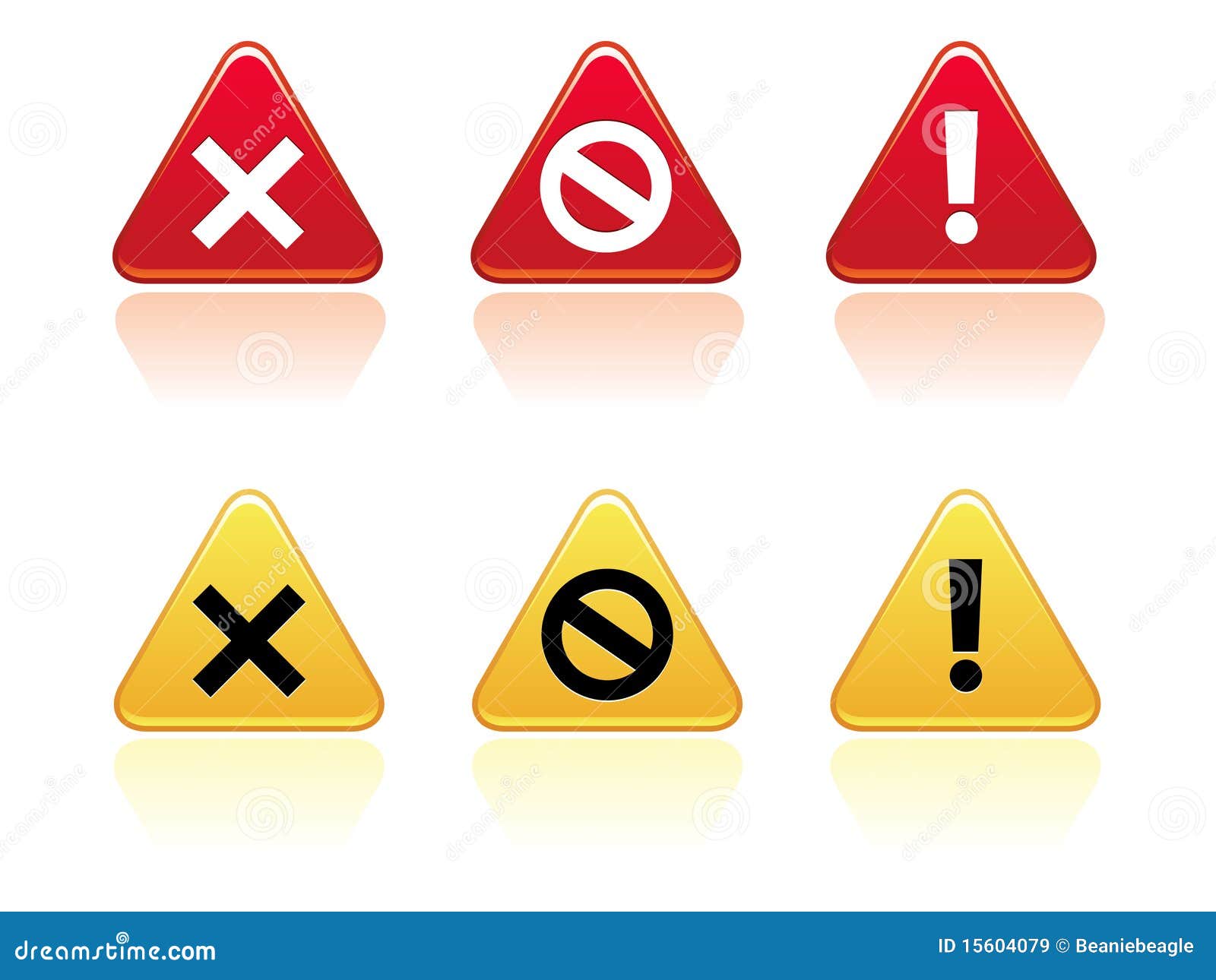Warning Buttons EPS stock vector. Illustration of glass - 15604079