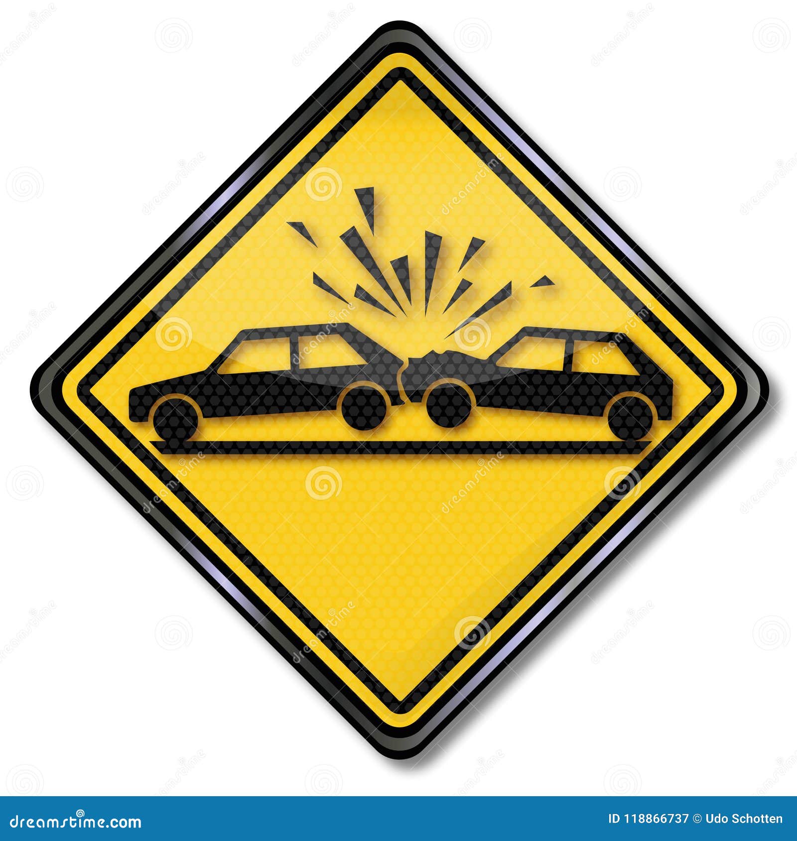 Warning Of Collision With A Car Cartoon Vector | CartoonDealer.com ... Warning Of Collision With A Car Cartoon Vector | CartoonDealer.com ...