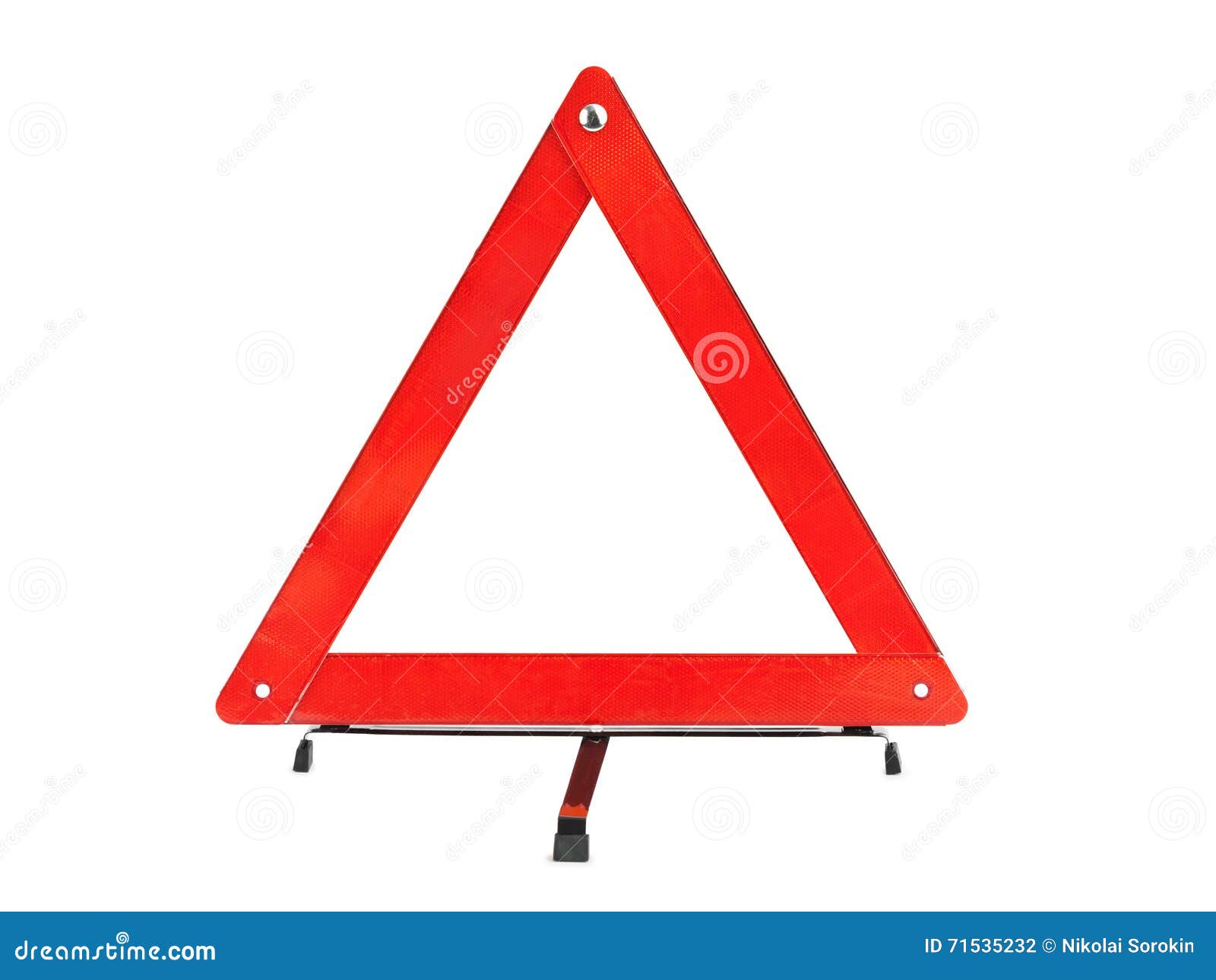 Warning Car Sign - Red Triangle Stock Photo - Image of auto, attention ...