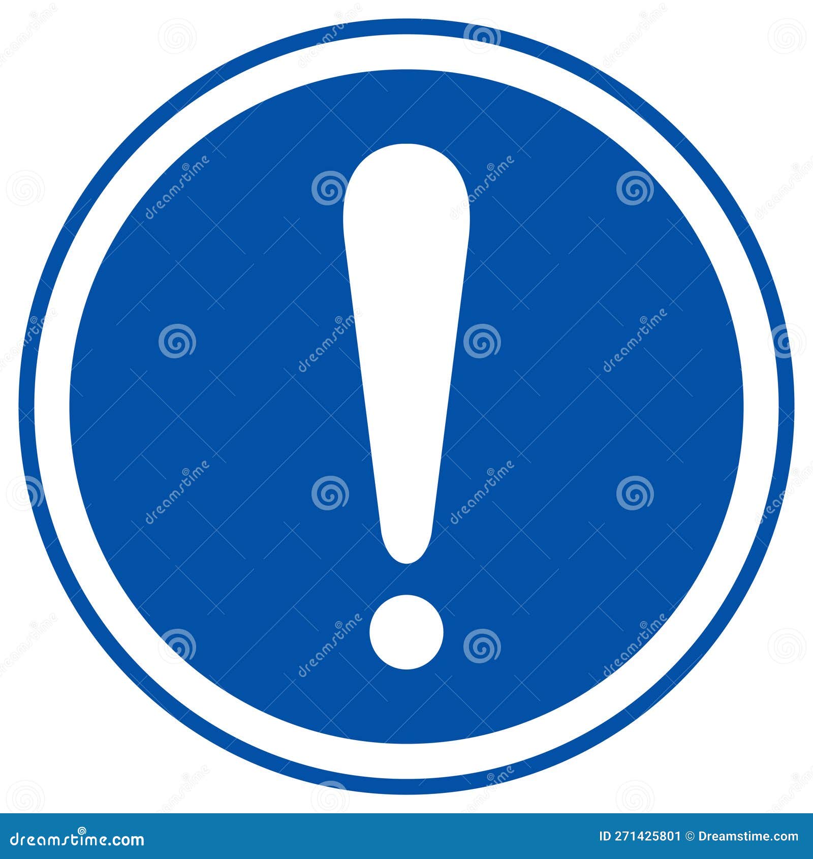 Warning or Caution Blue Symbol Sign,Vector Illustration, Isolate on ...