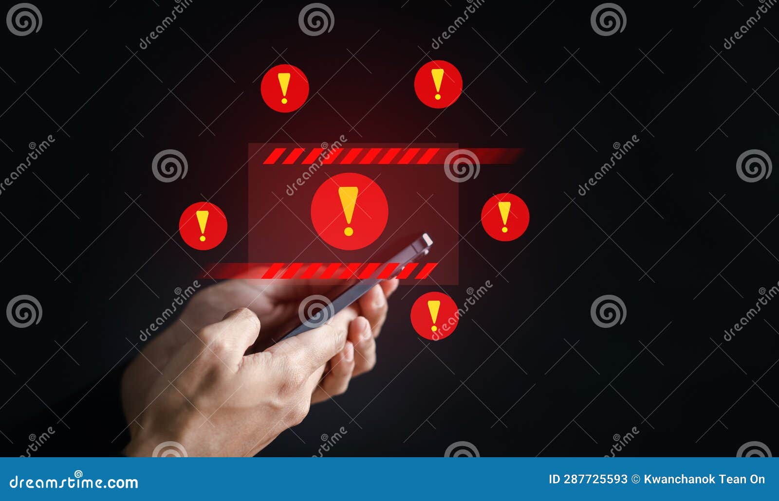 Warning Caution Sign for Notification Error and Maintenance Concept ...