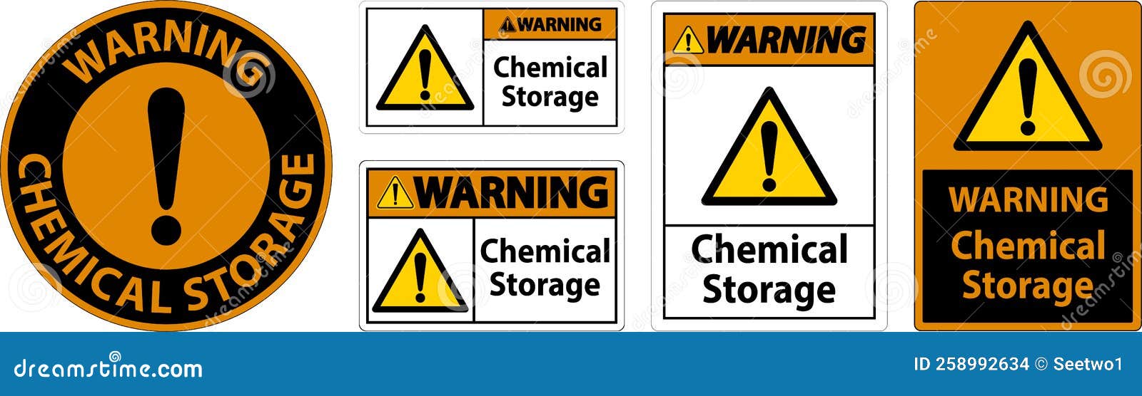 Warning Chemical Storage Symbol Sign on White Background Stock Vector ...